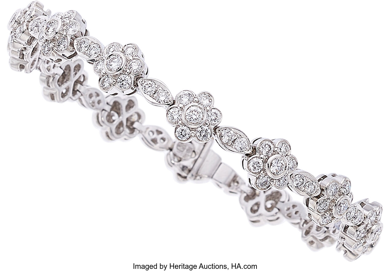Diamond, White Gold Bracelet. ... Estate Jewelry Bracelets | Lot #55475 ...