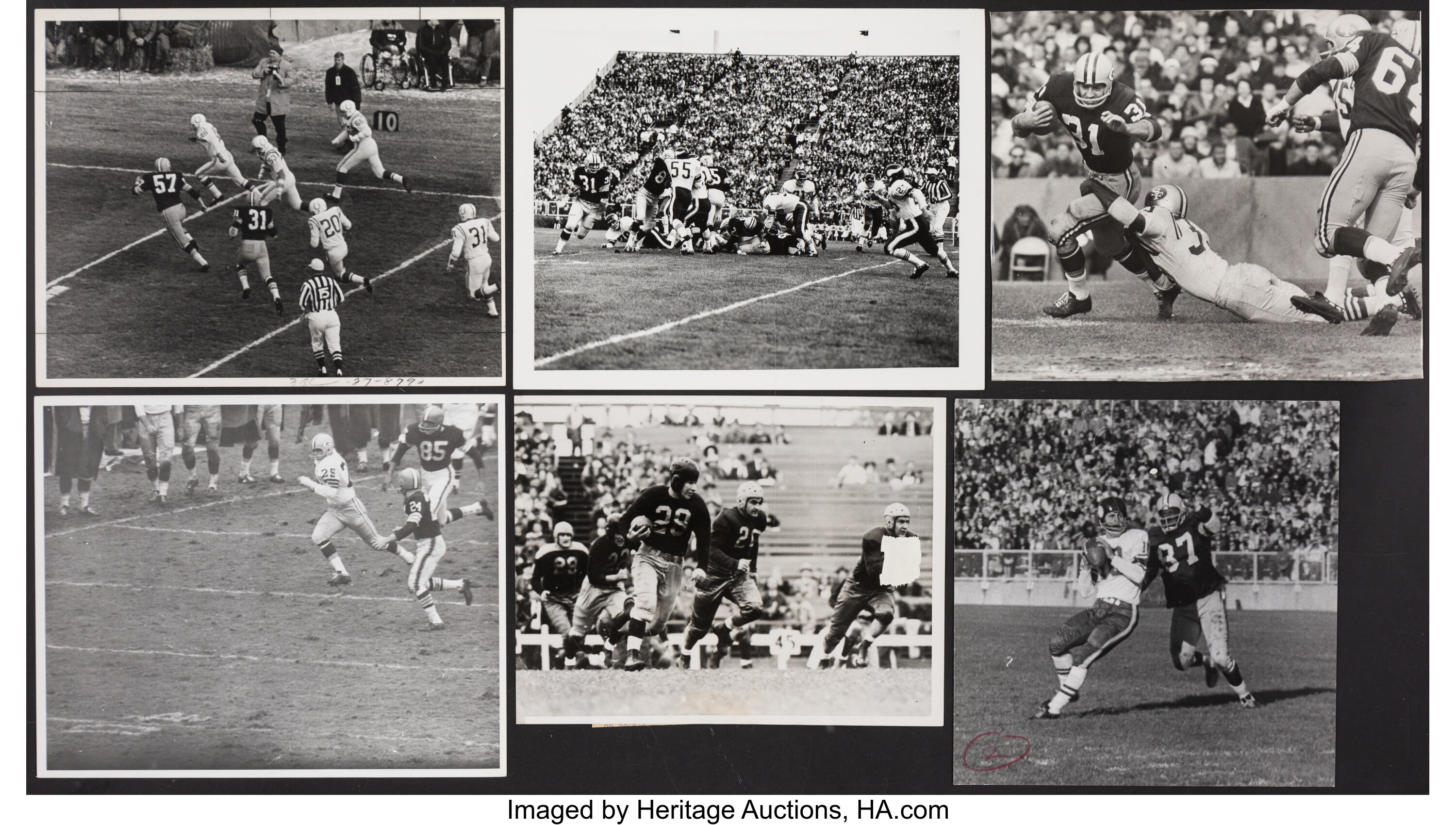 1960s Green Bay Packers Original Photograph Lot of 51.... Football ...