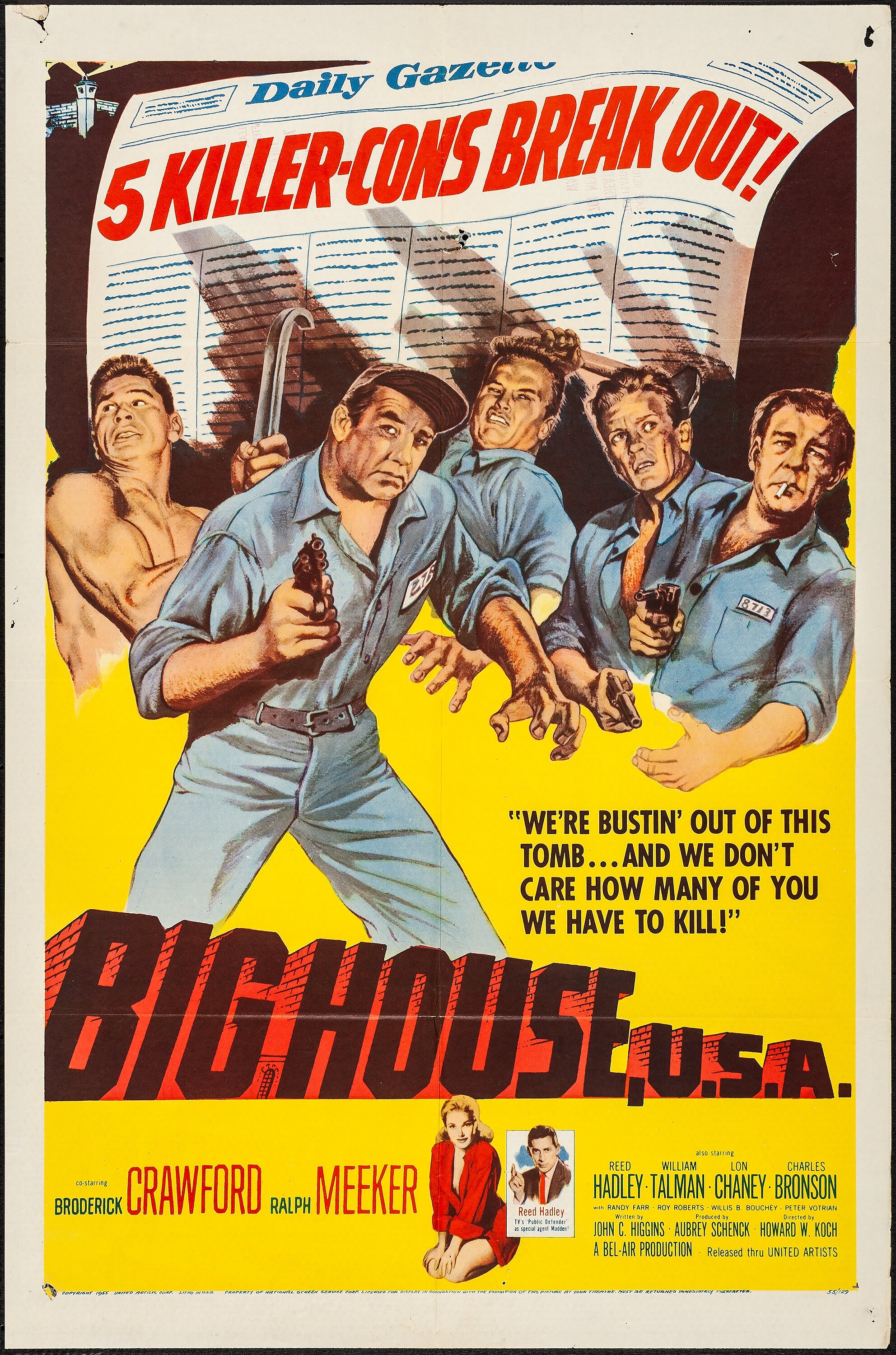 Big House, U.S.A. (United Artists, 1955). Folded, Fine+. One Sheets ...