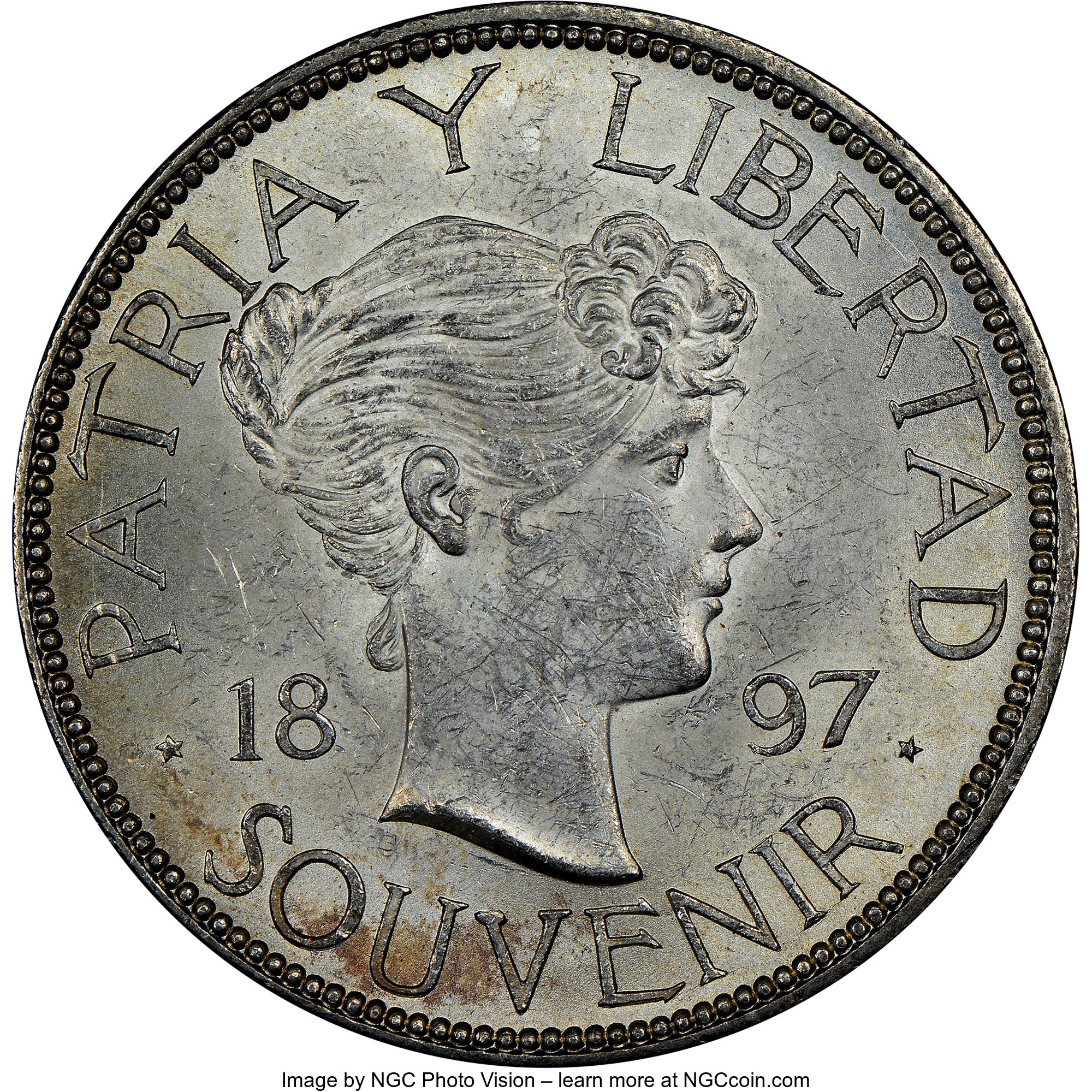 Cuba: Republic Souvenir Peso 1897 MS61 NGC,... Cuba | Lot #63277 ...