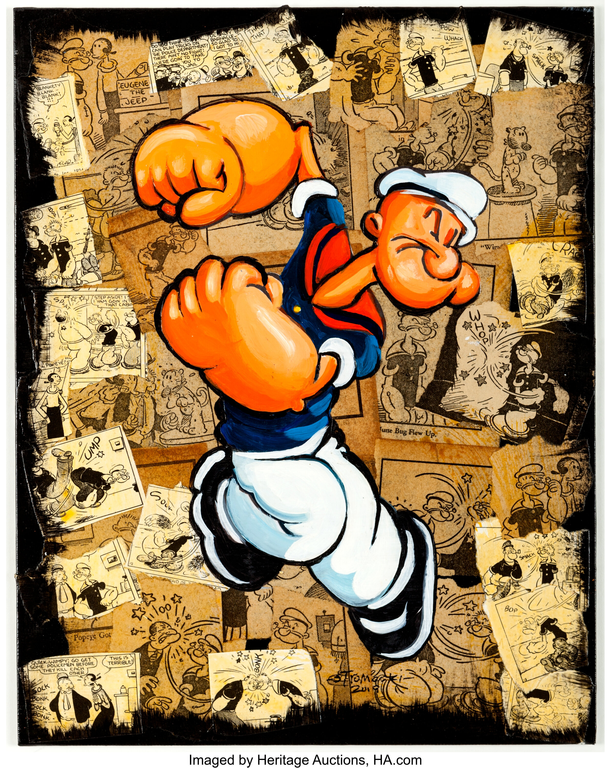 Rick Stromoski - Popeye Painting Original Art (2019).... Original | Lot ...