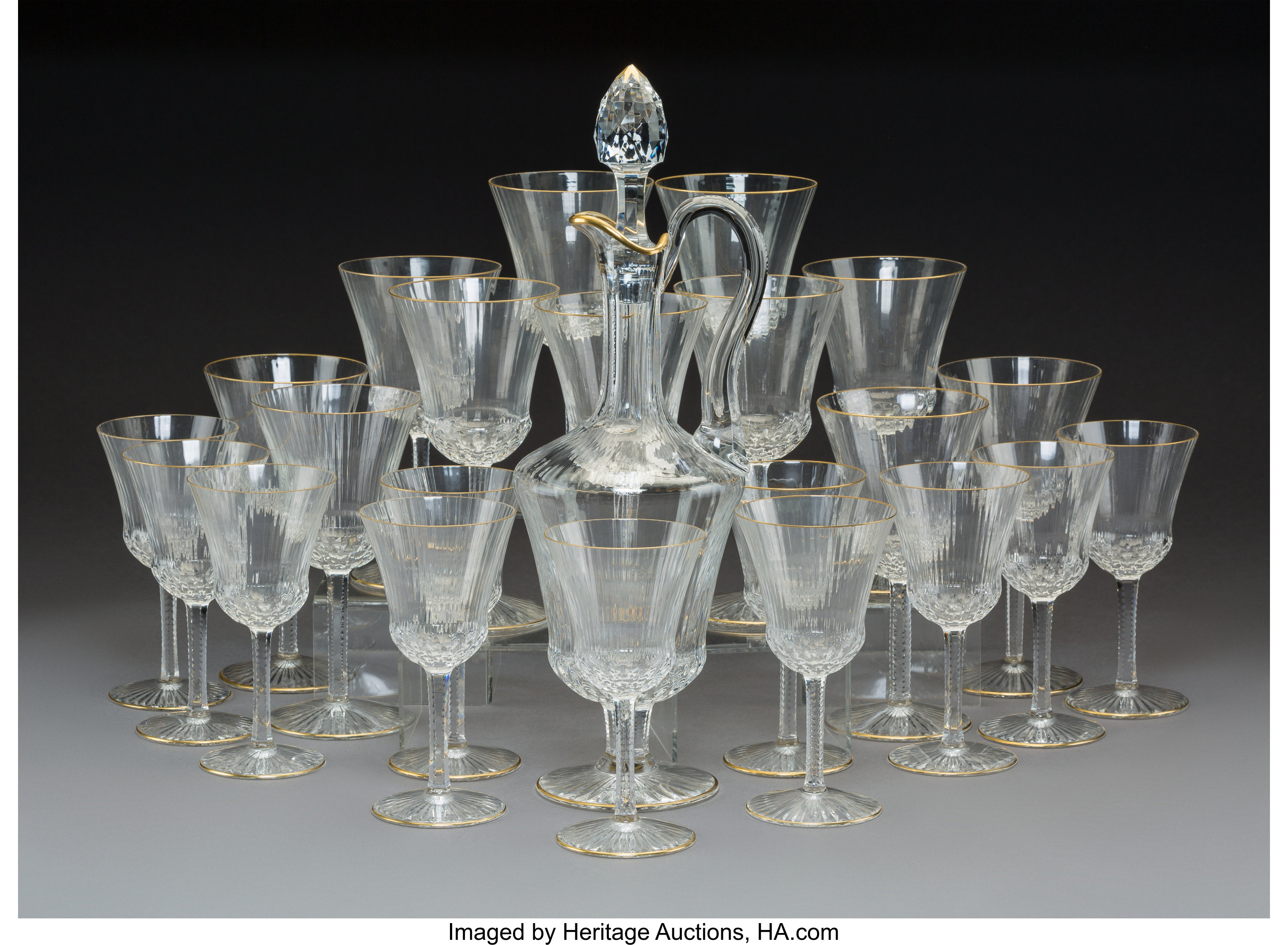 A Twenty-Three-Piece St. Louis Apollo Pattern Glassware Service, | Lot ...