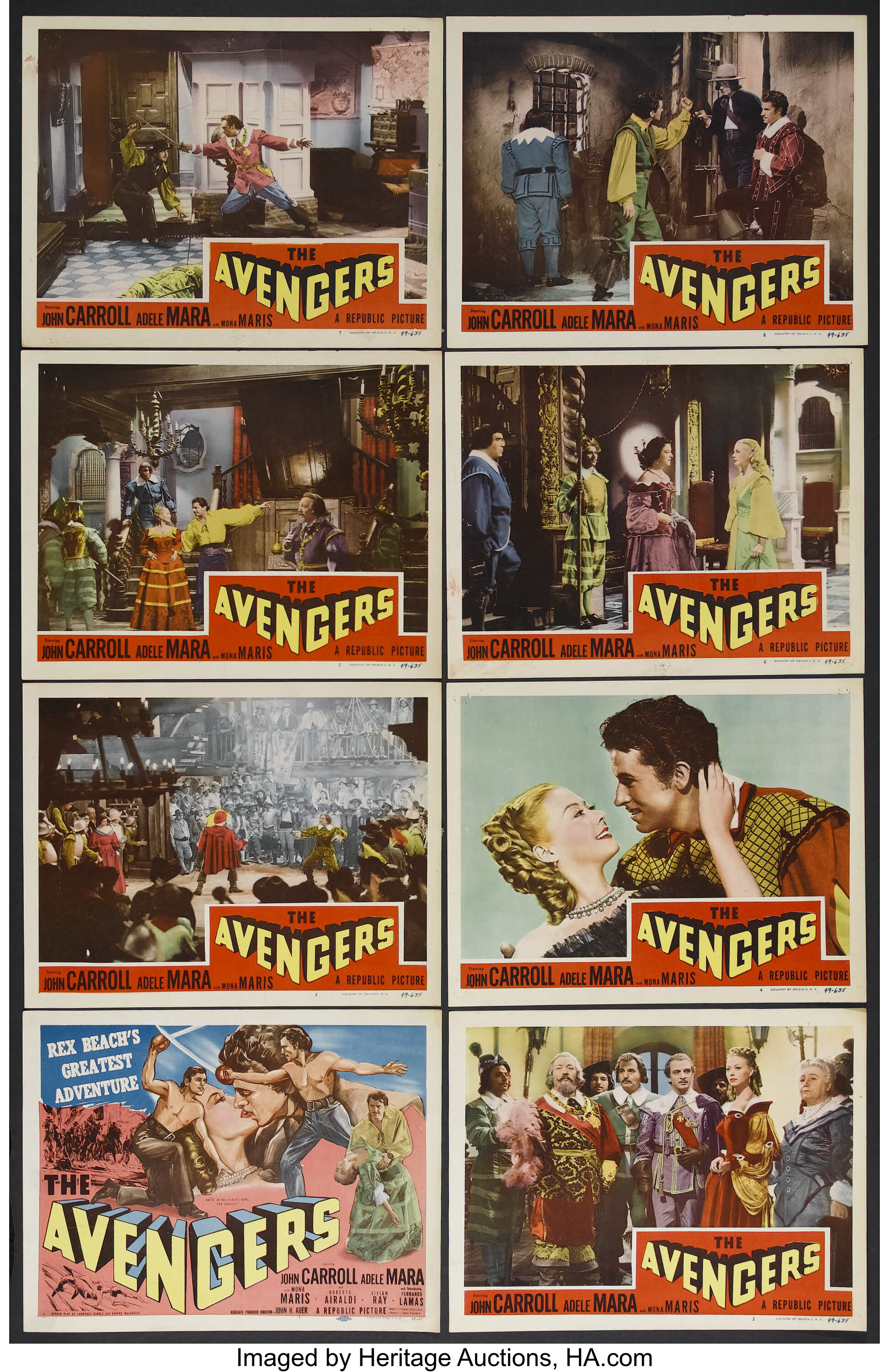 The Avengers (Republic Pictures Corporation, 1950). Lobby Card Set ...