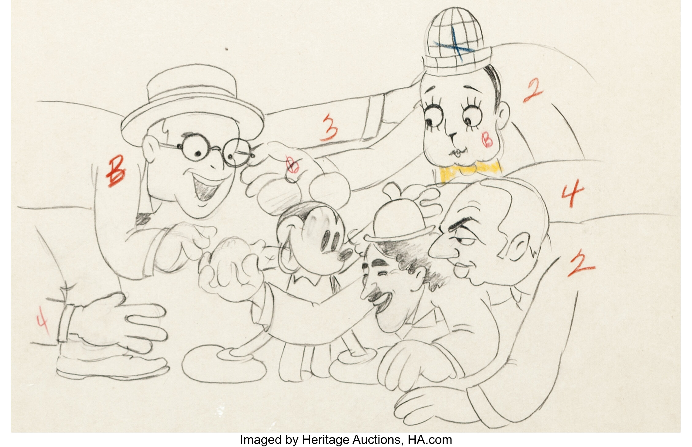 Mickey's Gala Premiere Mickey Mouse and Film Stars Animation | Lot ...