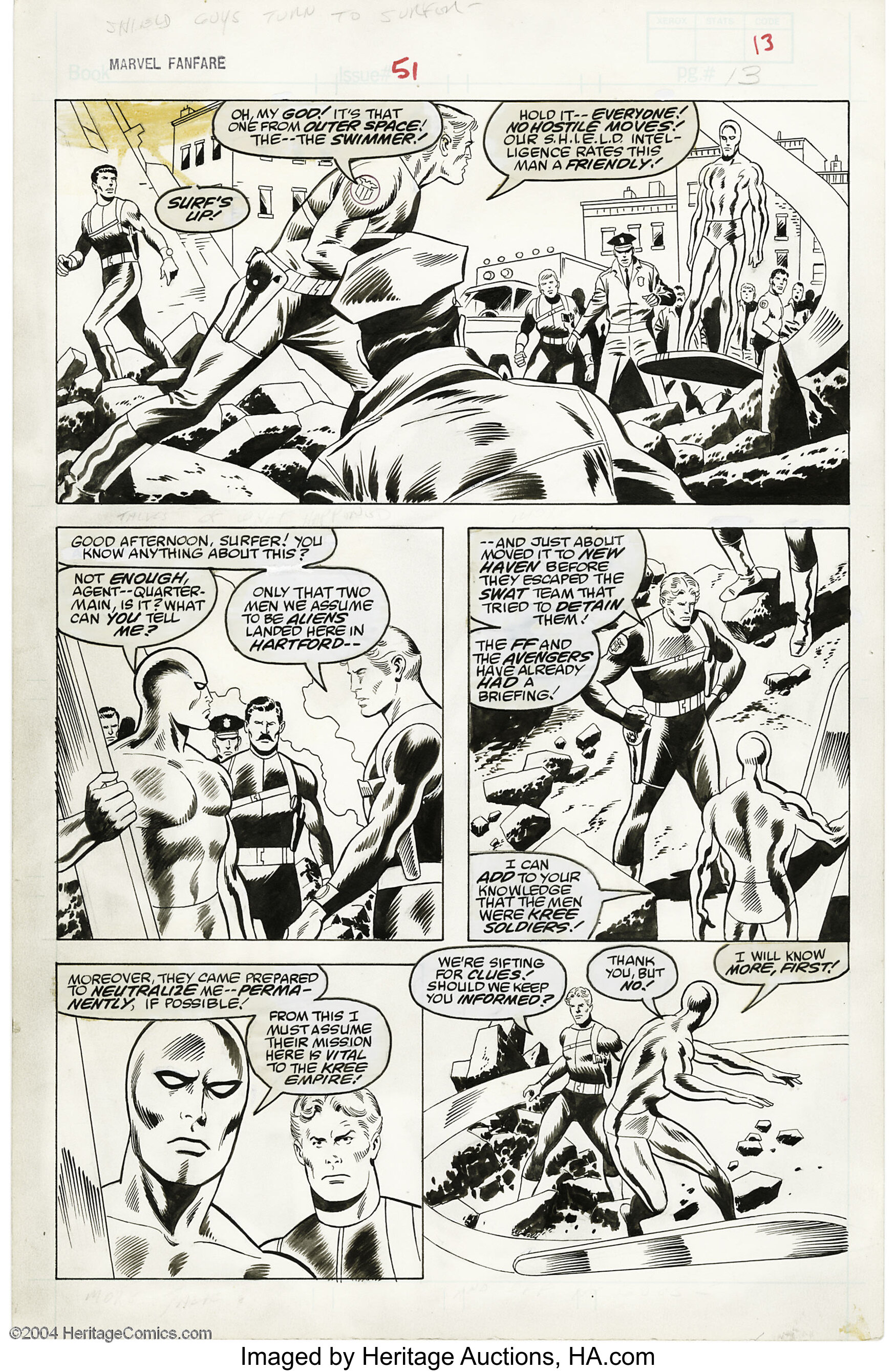 John Buscema and Jack Abel - Marvel Fanfare #51 page 13 Silver | Lot ...