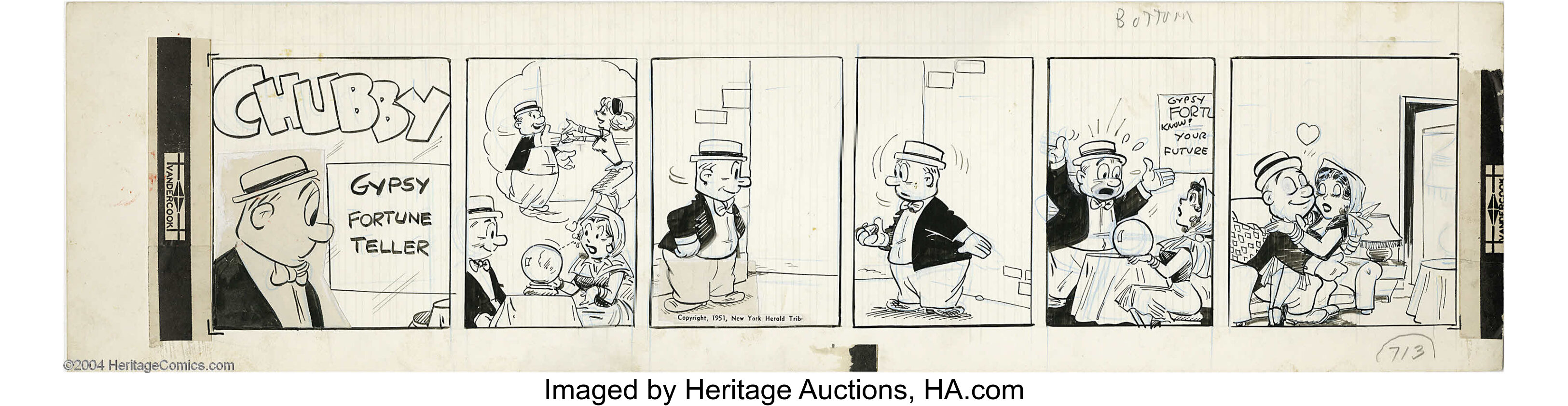 Chris - Chubby Daily Comic Strip Original Art (New York Herald | Lot ...