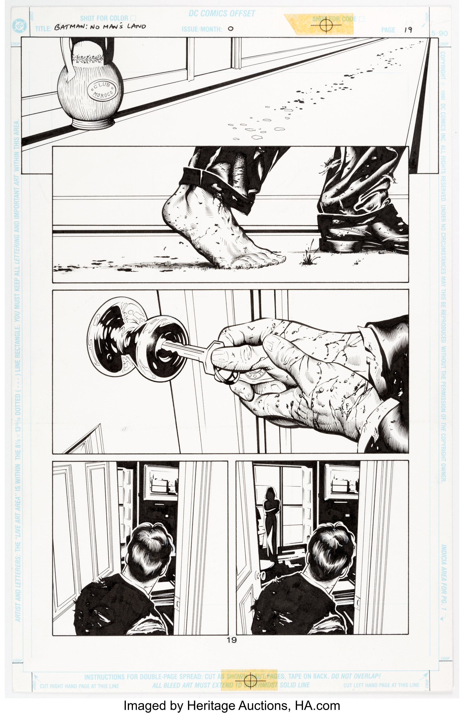 Greg Land and Drew Geraci Batman: No Man's Land #0 Original Art | Lot ...