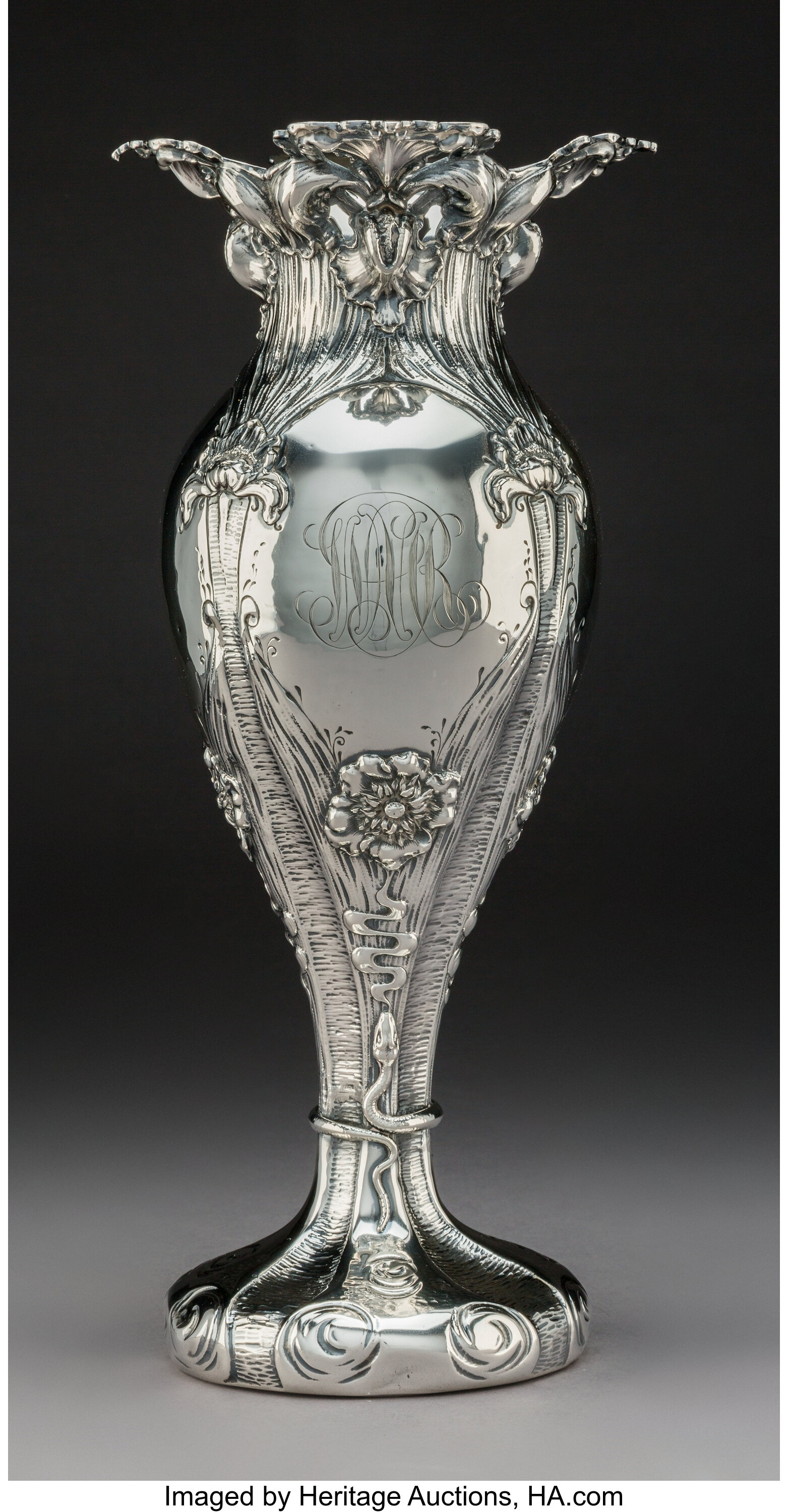 A George W. Shiebler and Company Art Nouveau Silver Vase, New York ...
