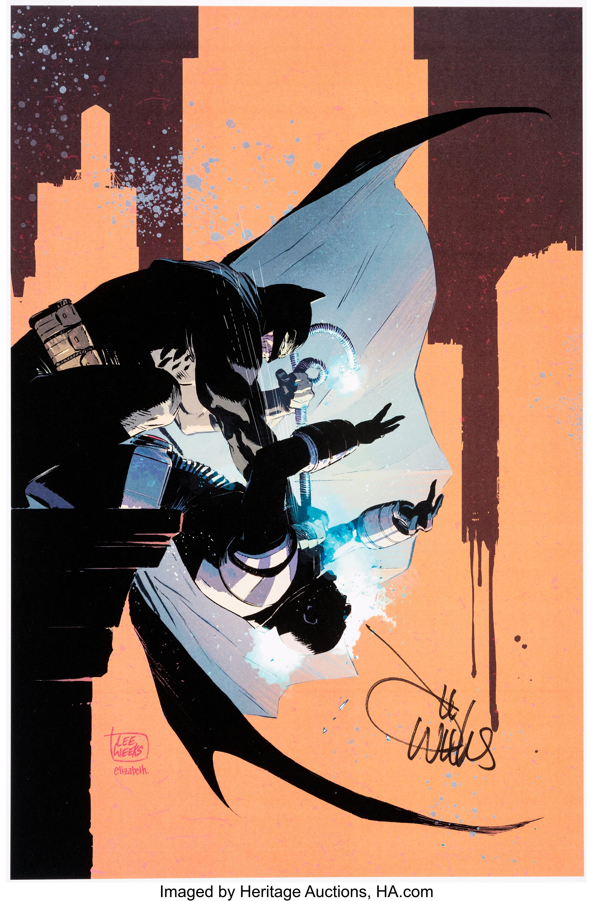 Lee Weeks - Batman #51 Cover A Signed Print (DC Comics, 2018).... | Lot ...