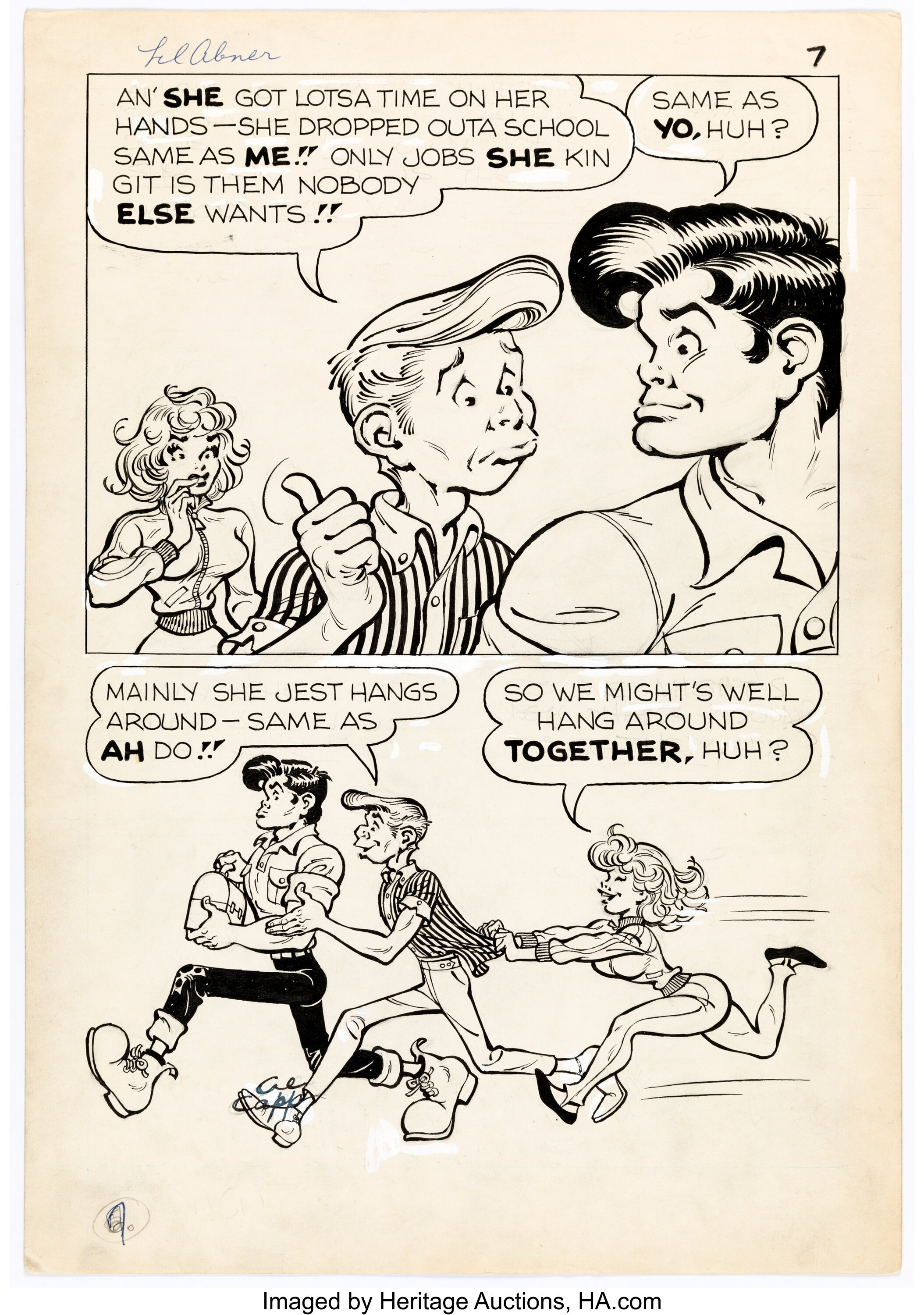 Al Capp Studio Li'l Abner and the Creatures from Drop-Outer Space | Lot ...