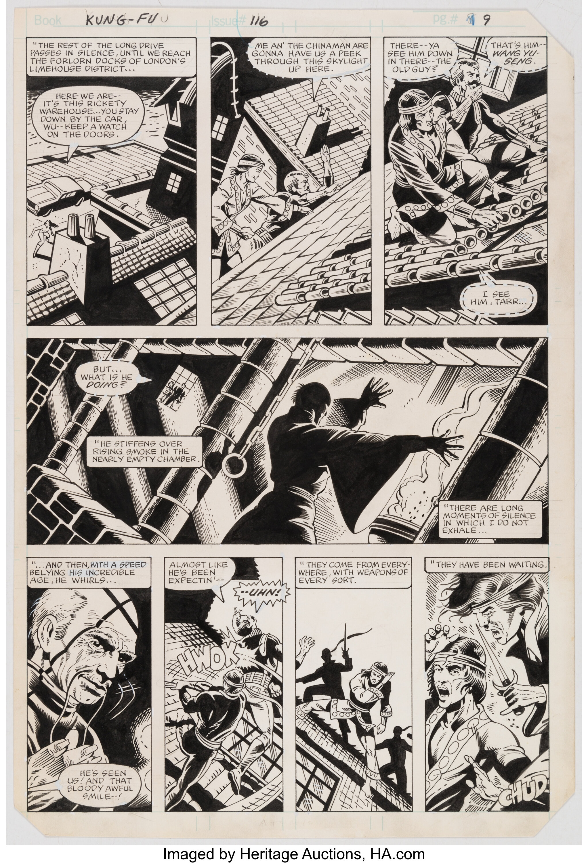 Gene Day Master of Kung Fu #116 Story Page 9 Original Art (Marvel | Lot ...