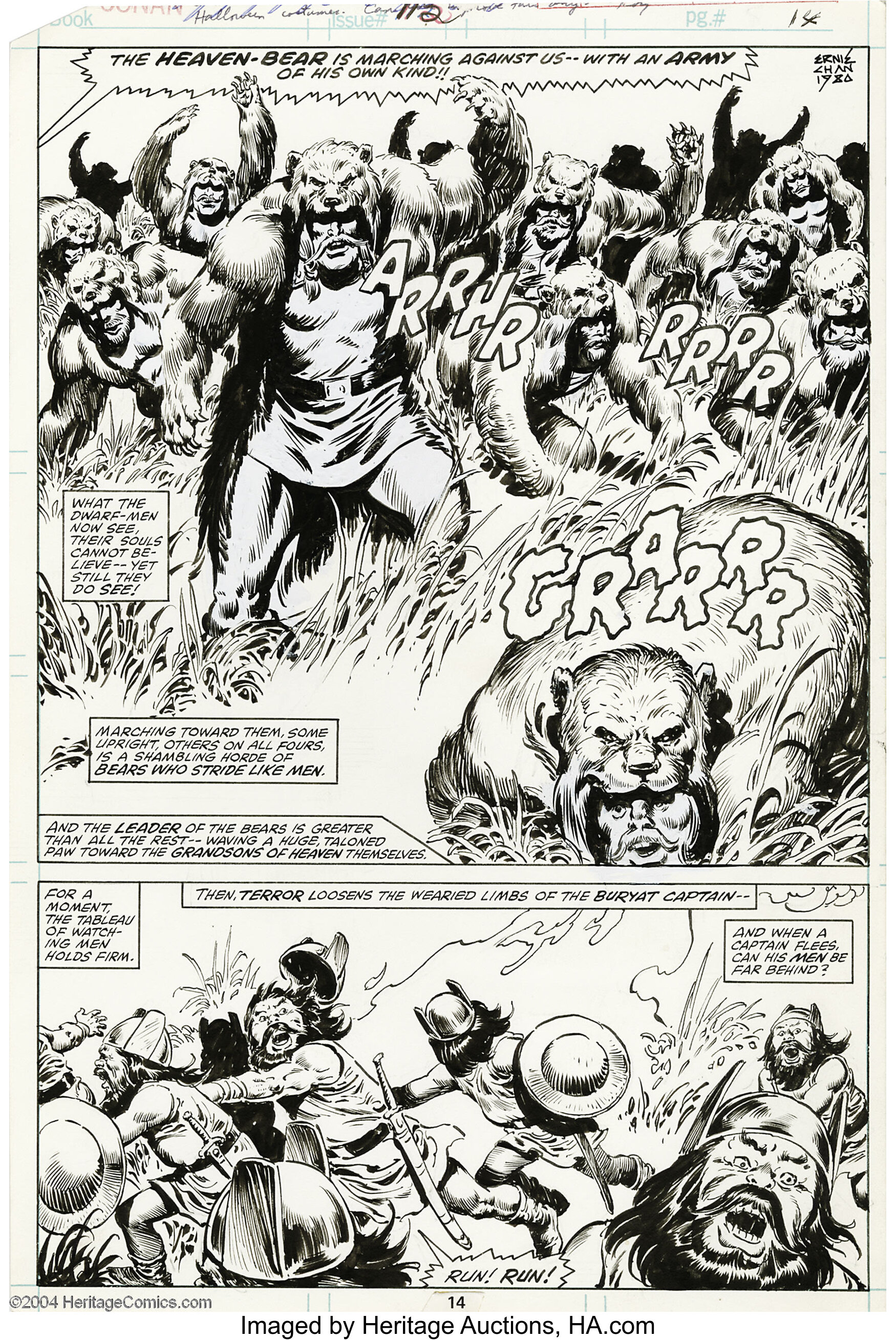John Buscema and Ernie Chan - Conan the Barbarian #112 Original Art ...