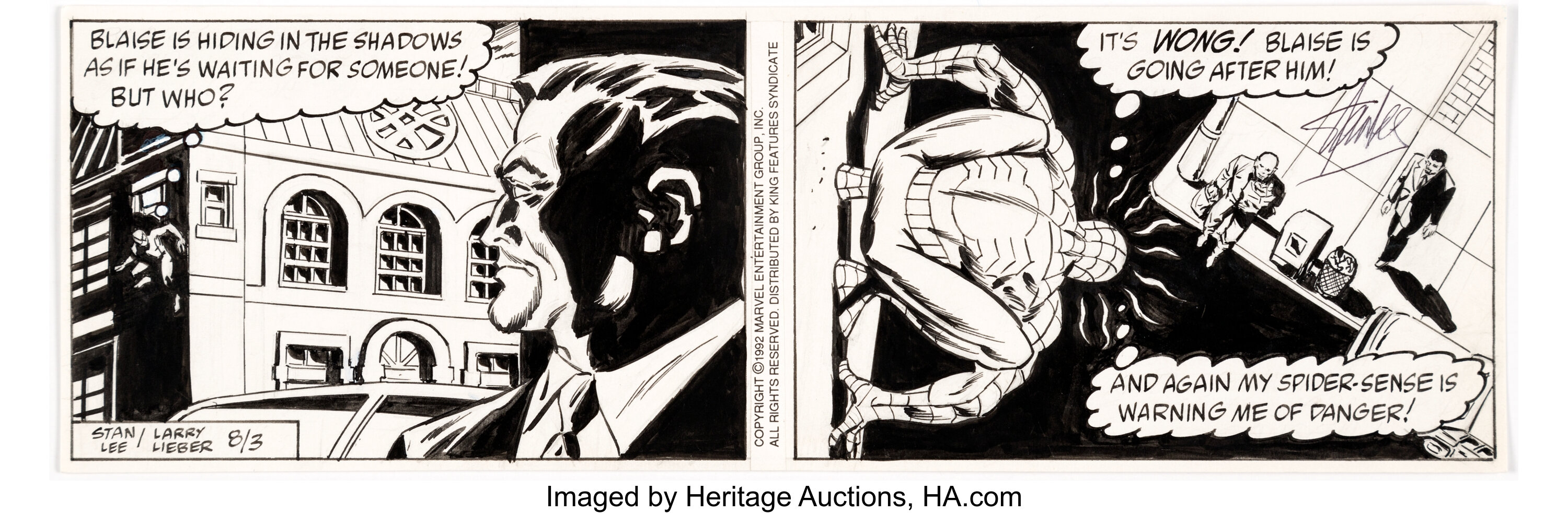 Larry Lieber and Stan Lee The Amazing Spider-Man Daily Comic Strip ...