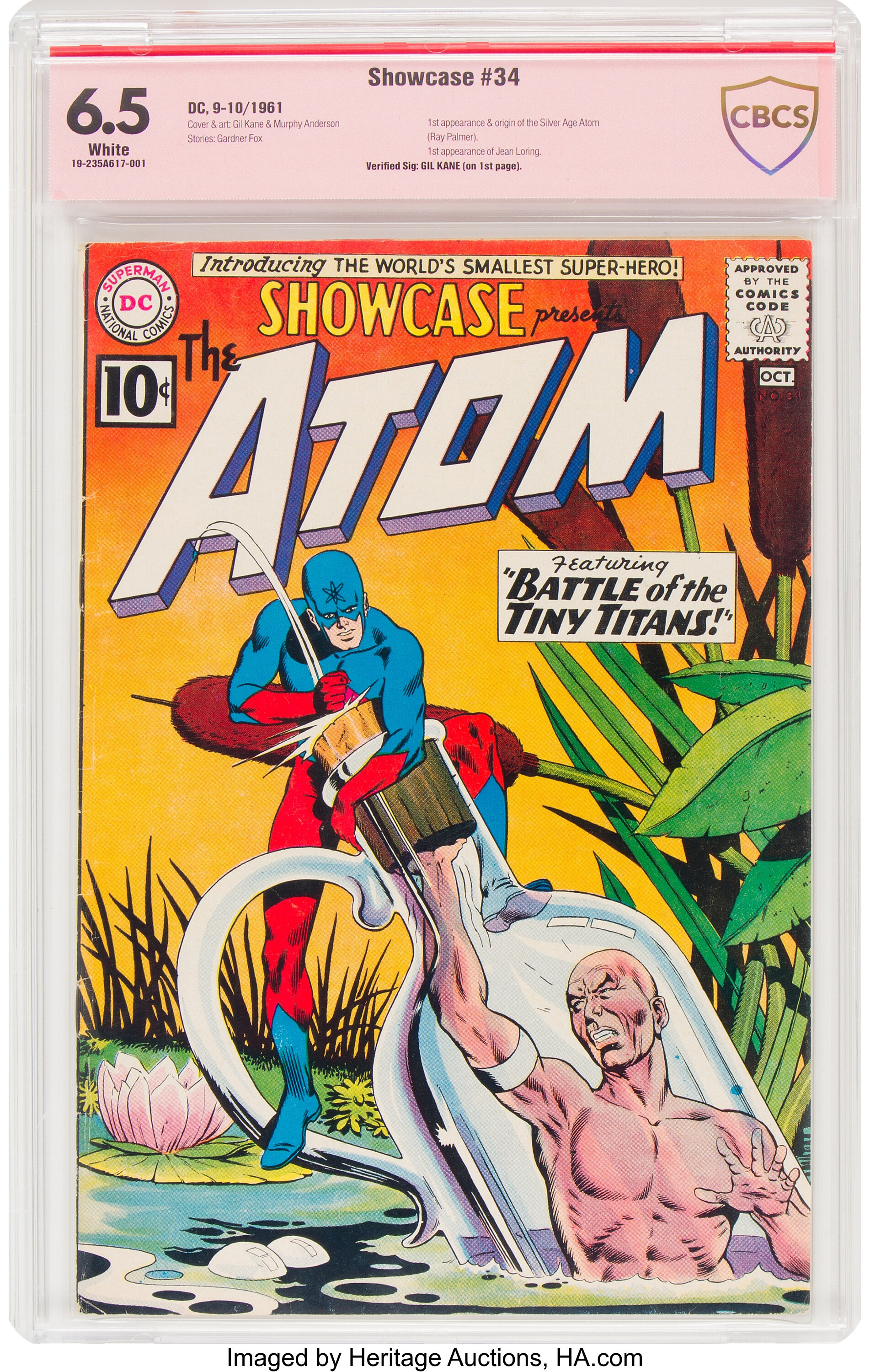 Showcase #34 The Atom - Signature Series Signed by Gil Kane (DC, | Lot ...