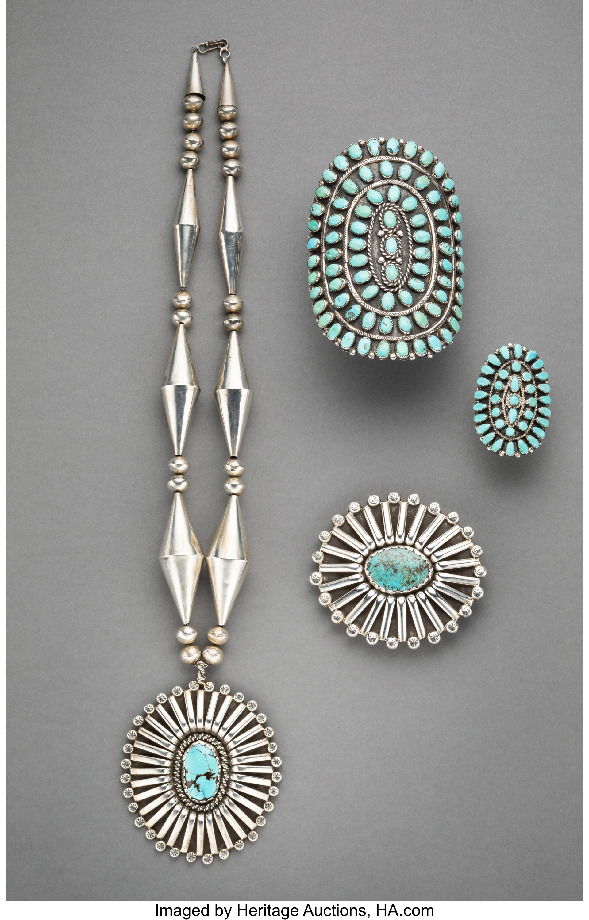 Four Navajo Jewelry Items... (Total: 4 ) American Indian Art | Lot ...