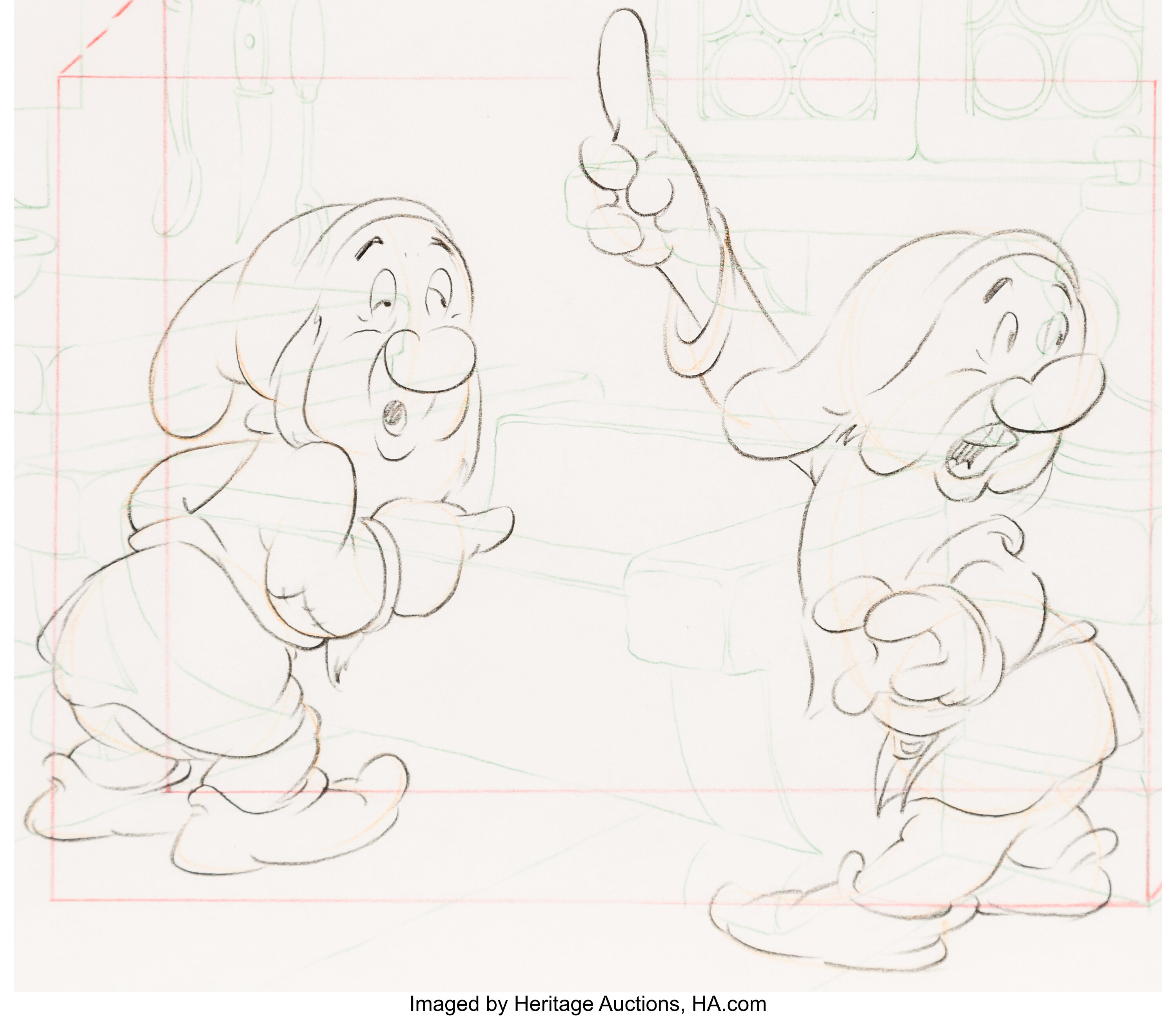 Snow White and the Seven Dwarfs Sleepy and Sneezy Animation Drawing ...