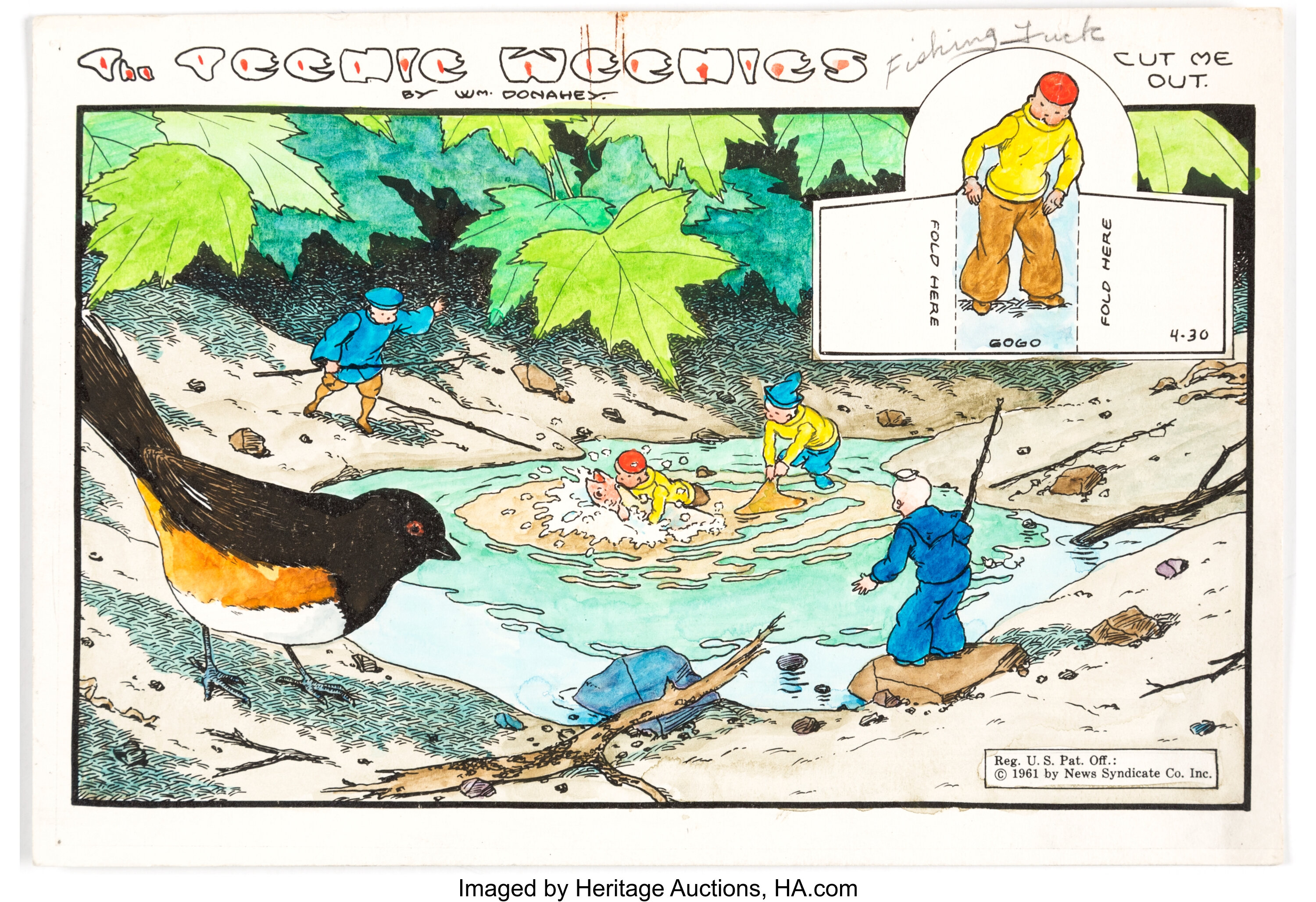 William Donahey The Teenie Weenies Sunday Comic Strip Original Art ...