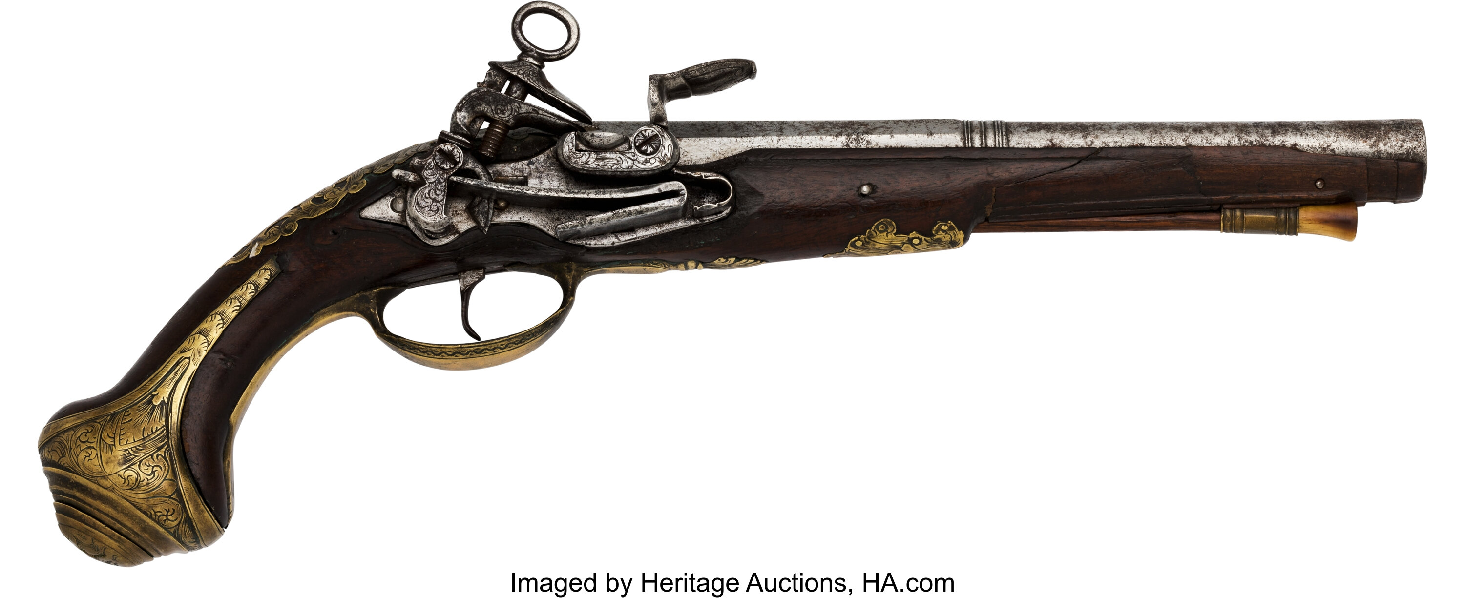 18th Century Spanish Miquelet Pistol Marked Cams.. ... Handguns | Lot ...