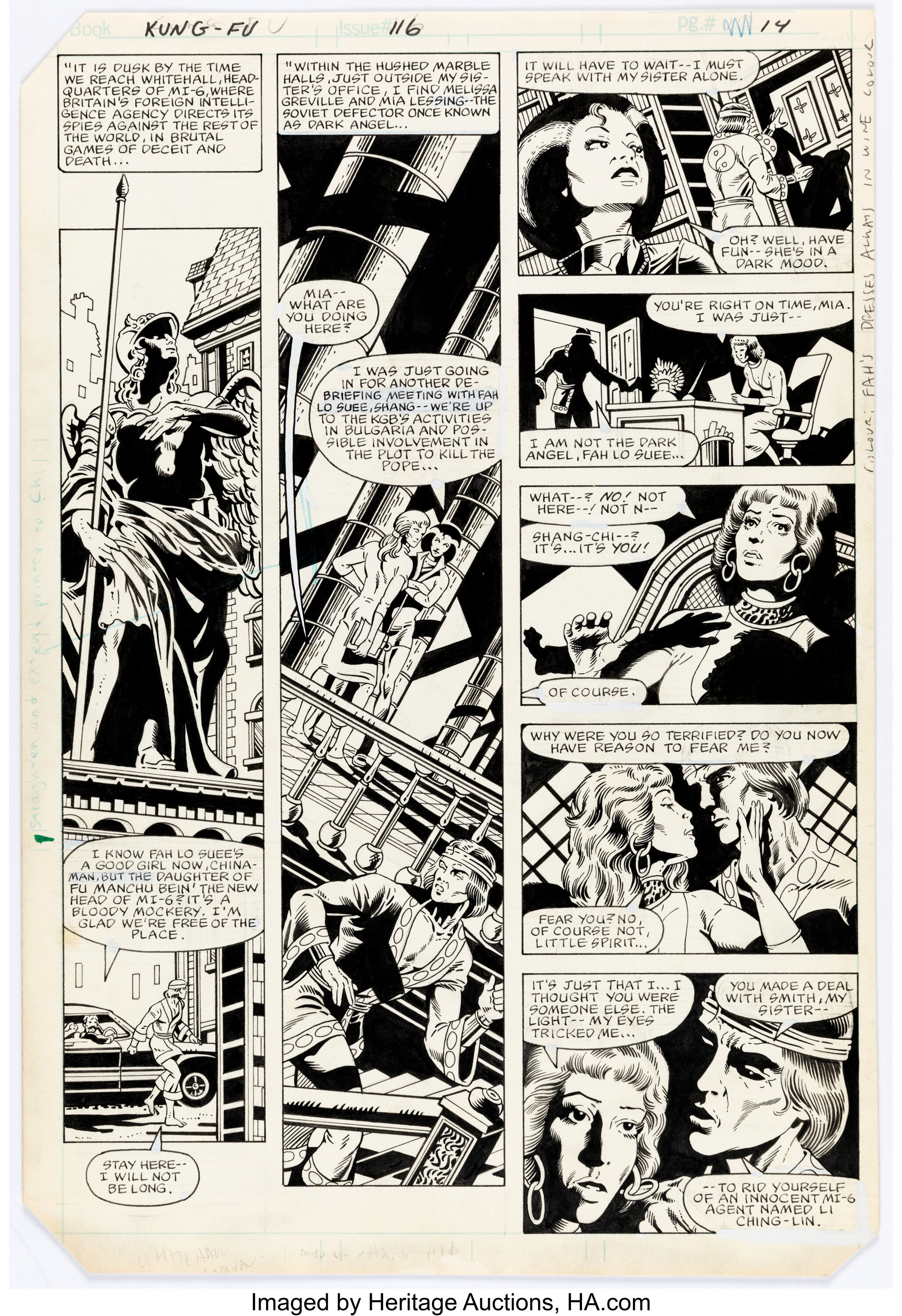 Gene Day Master of Kung Fu #116 Story Page 14 Original Art (Marvel ...