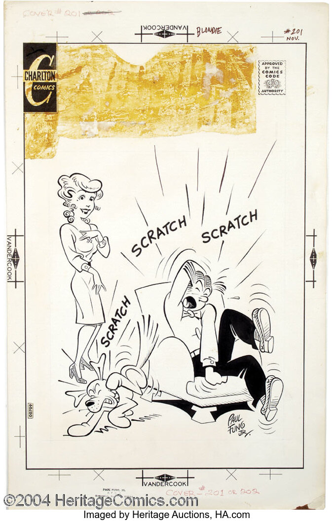Paul Fung Jr. - Blondie #201 Cover Original Art (Charlton, 1972). | Lot ...