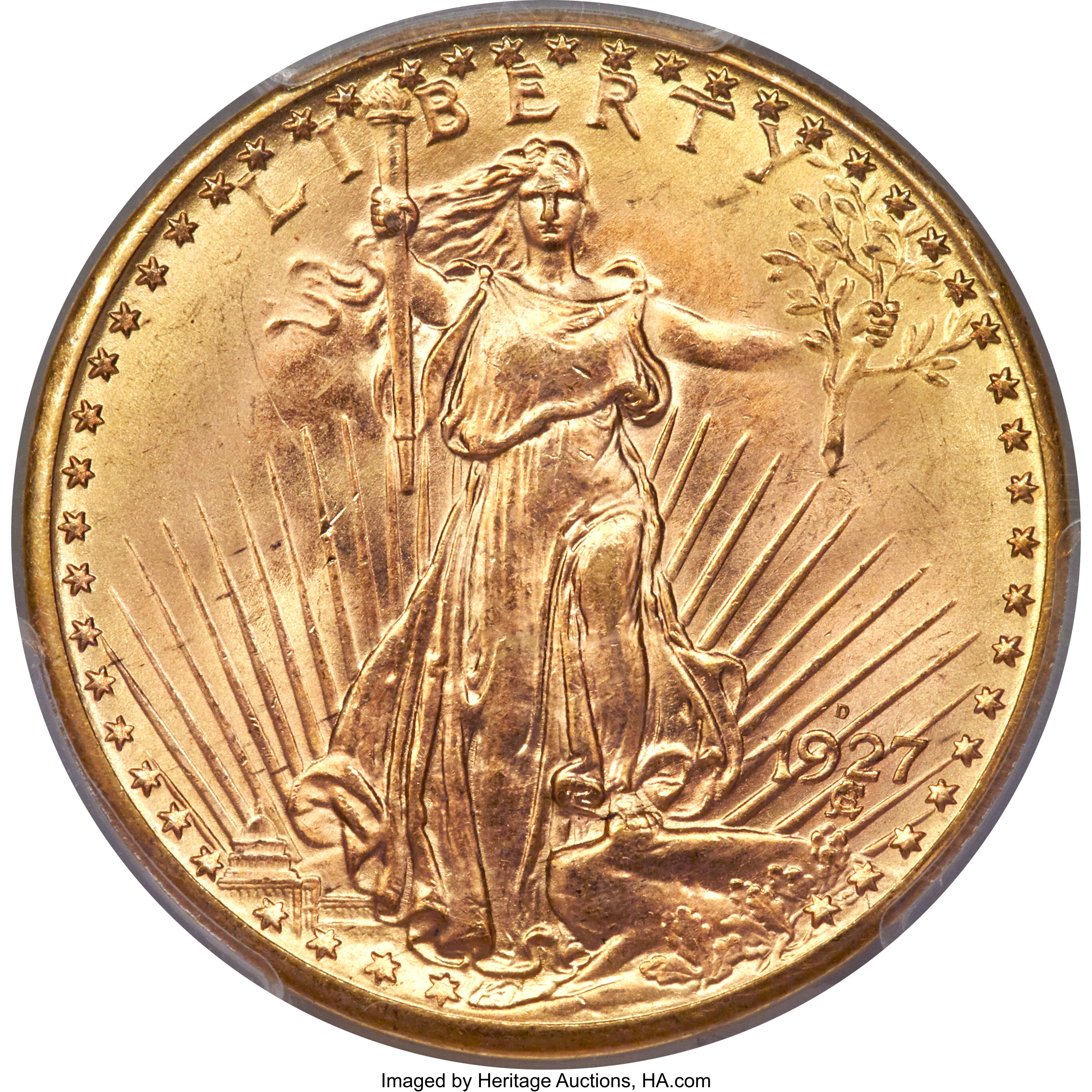 1927-D $20 MS65+ PCGS. CAC.... Saint-Gaudens Double Eagles | Lot #4046 ...