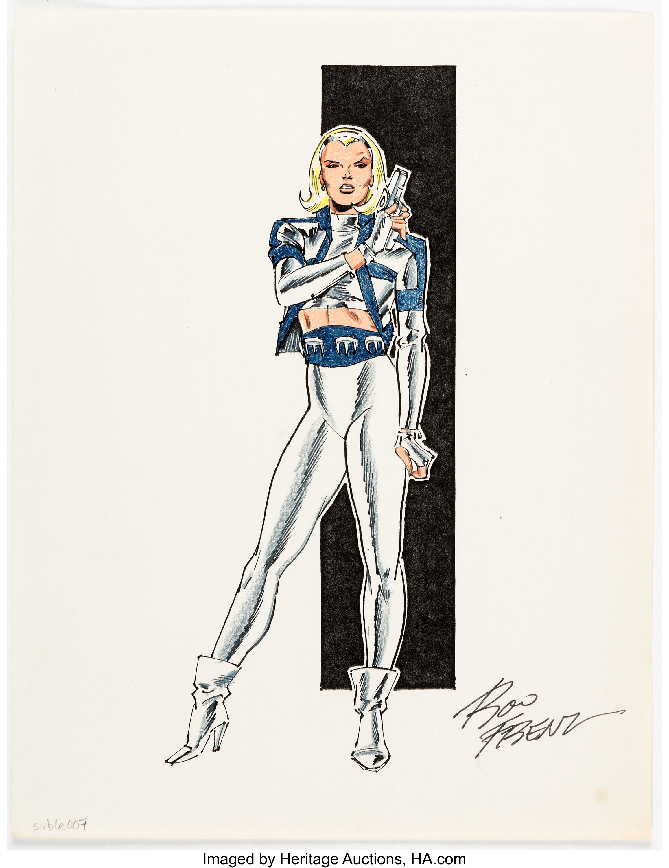 Ron Frenz Silver Sable Color Illustration Original Art (Marvel, c ...