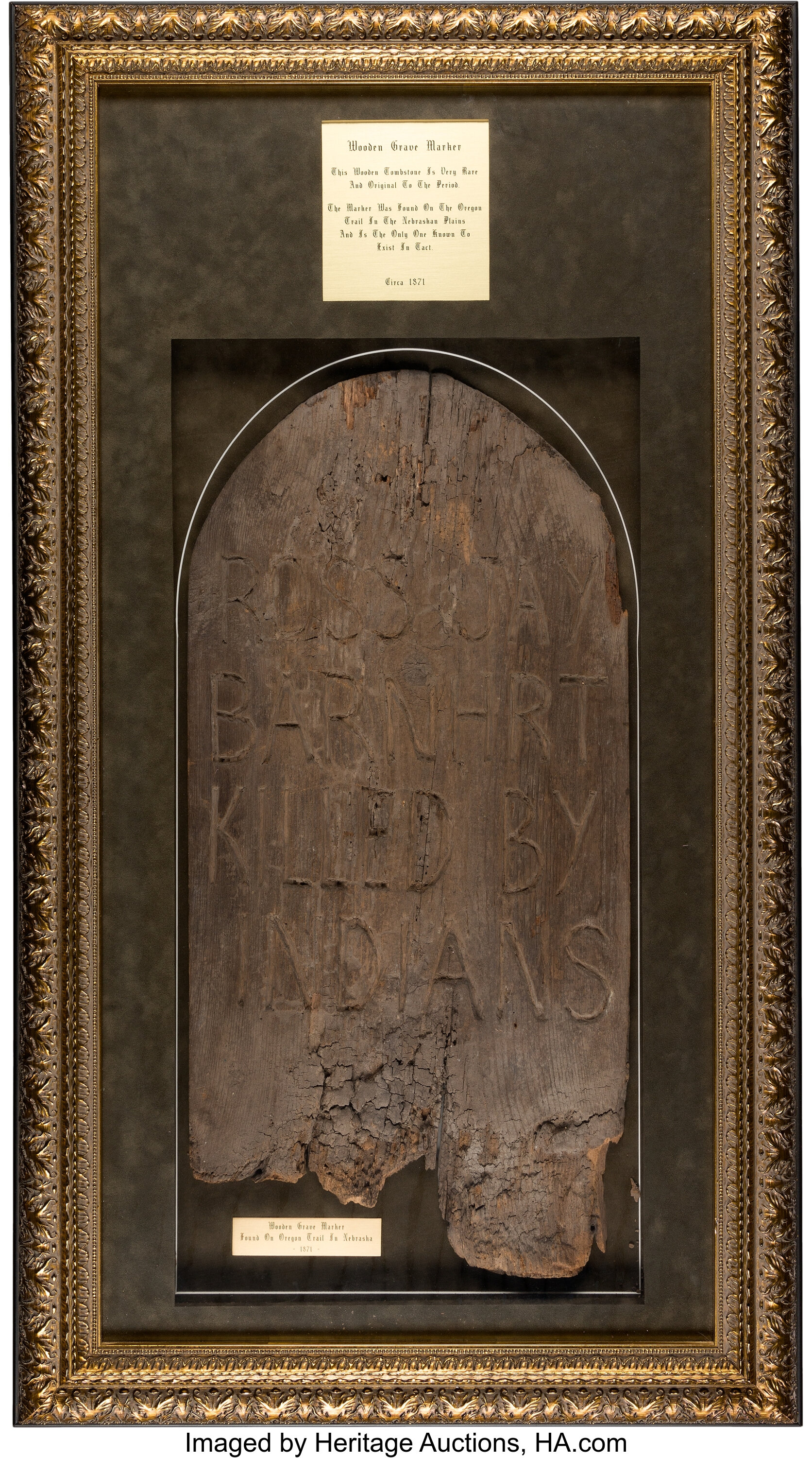 "Killed by Indians": A Wonderful Wooden Grave Marker Found Along a ...