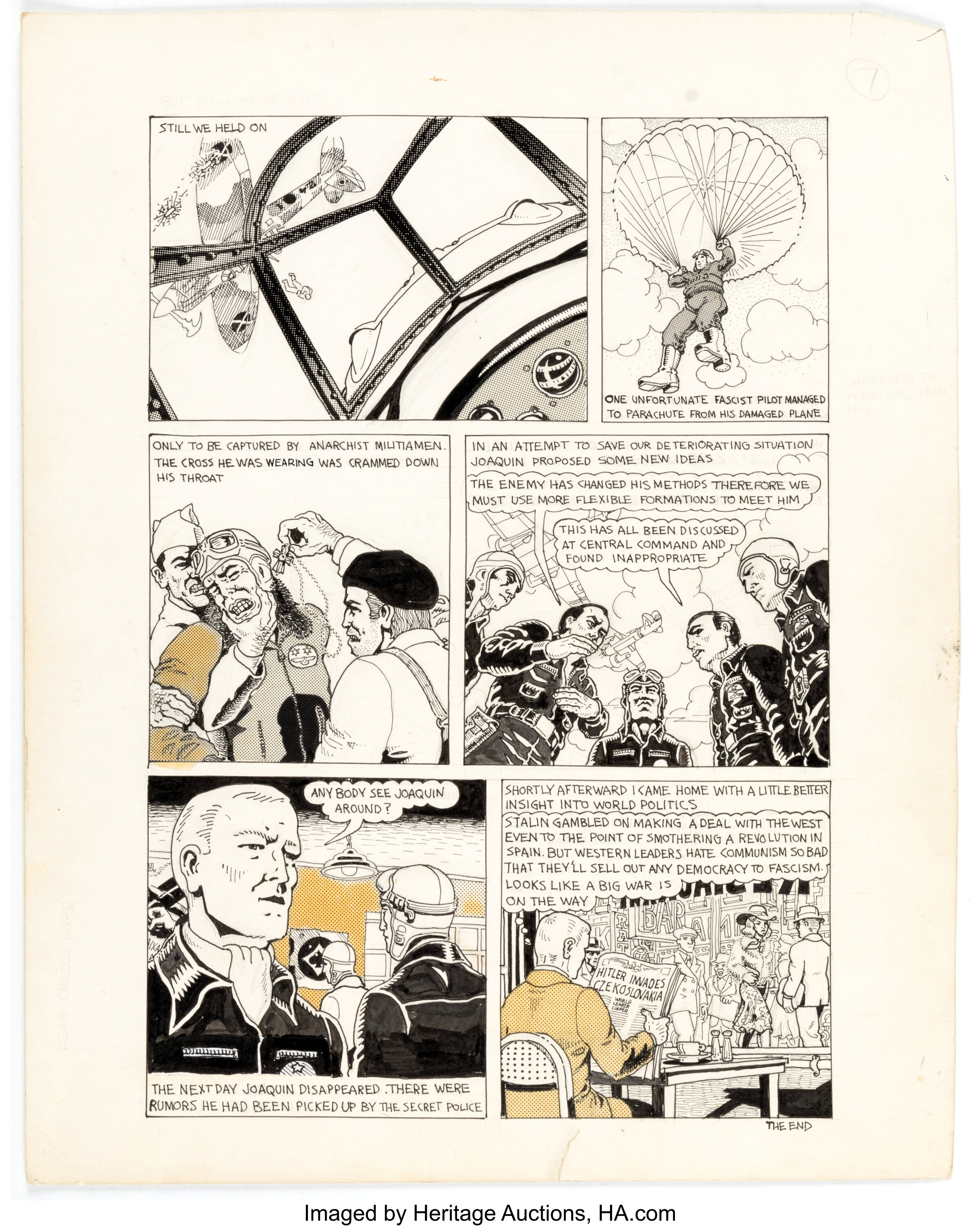 Spain Rodriguez Anarchy Comics #1 Story Page 7 Original Art (Last | Lot ...