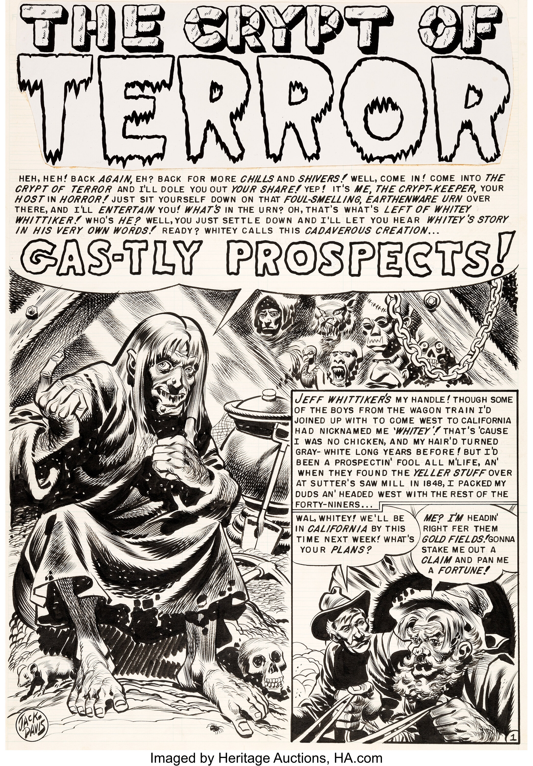 Jack Davis Tales From the Crypt #30 Splash Page Original Art (EC | Lot ...