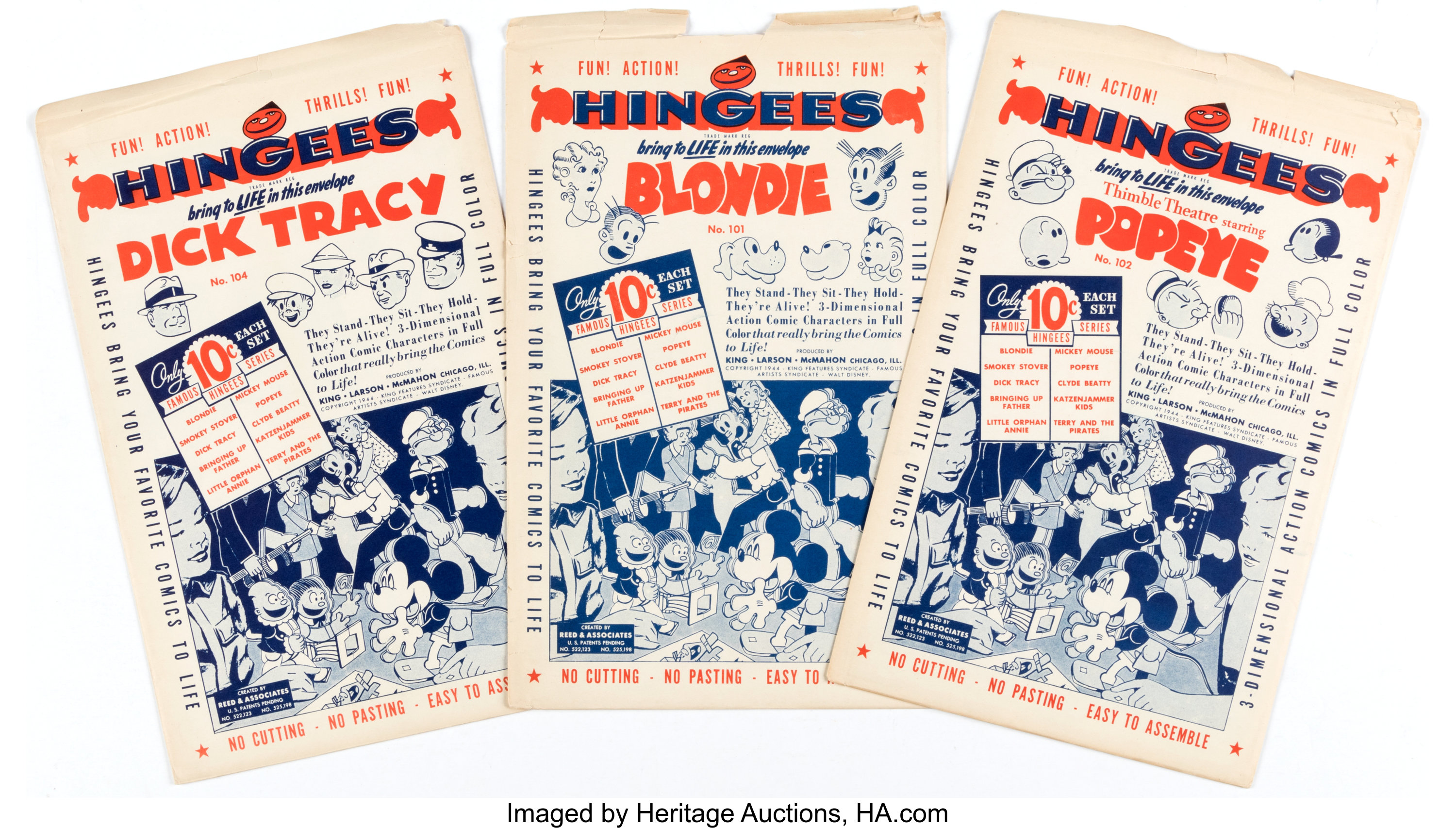 Hingees Comic-related Group (Reed & Associates, 1944).... (Total: | Lot ...
