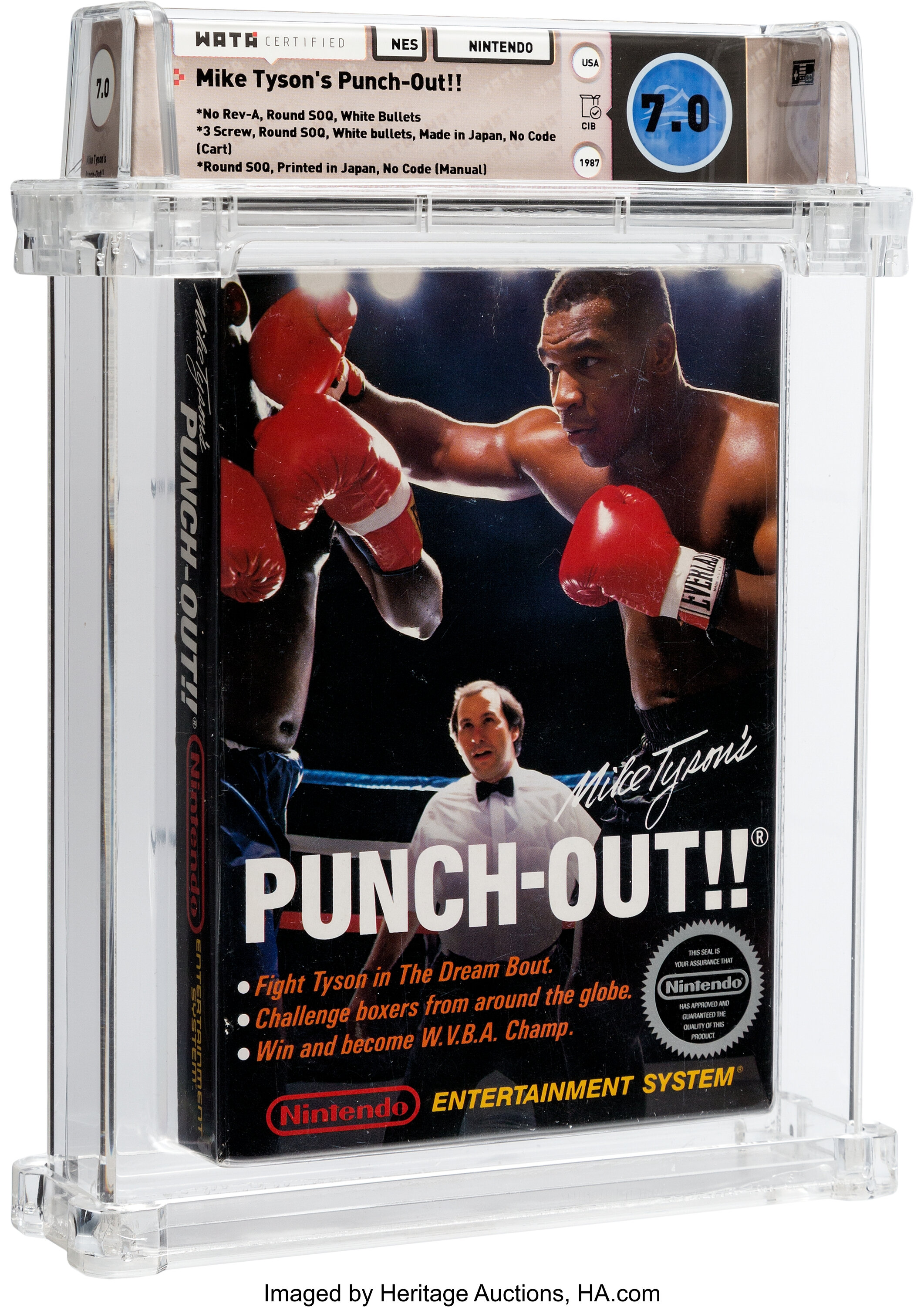 Mike Tyson's Punch-Out!! [White Bullets, First Production, GSI | Lot ...