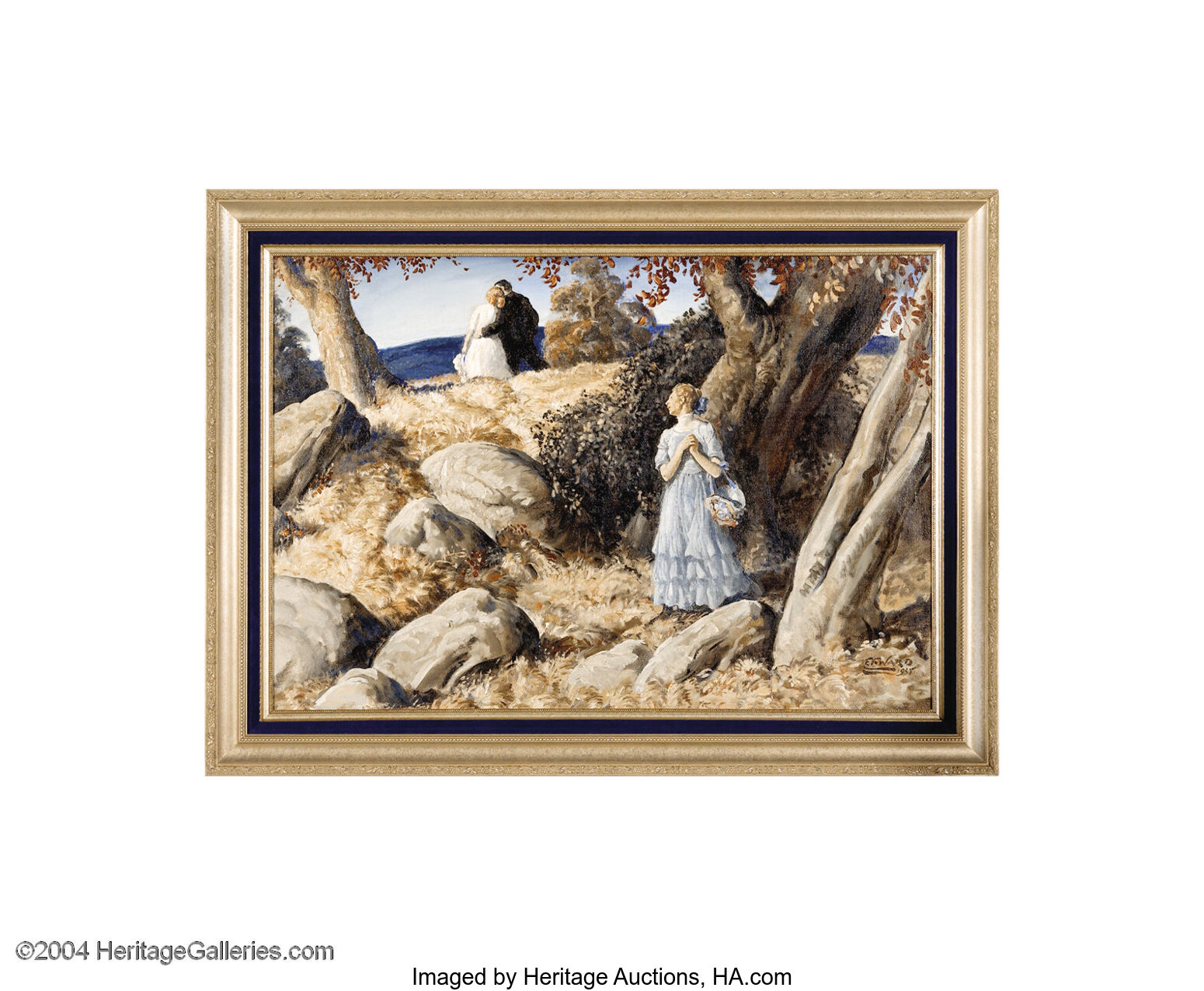 EDMUND F. WARD (1892-1990) . Original magazine story illustration ...