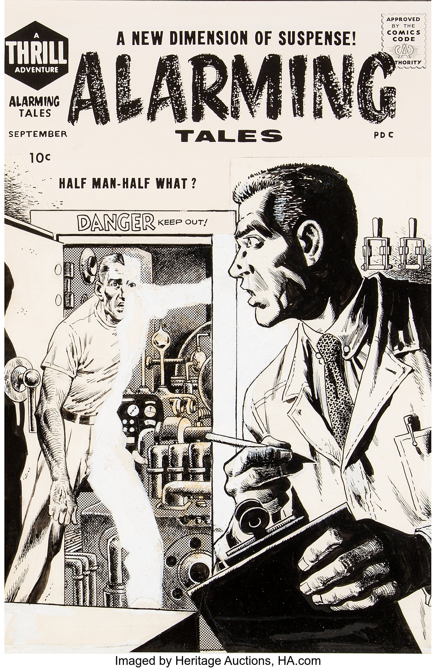 John Severin Alarming Tales #5 Cover Original Art (Harvey Comics, | Lot ...