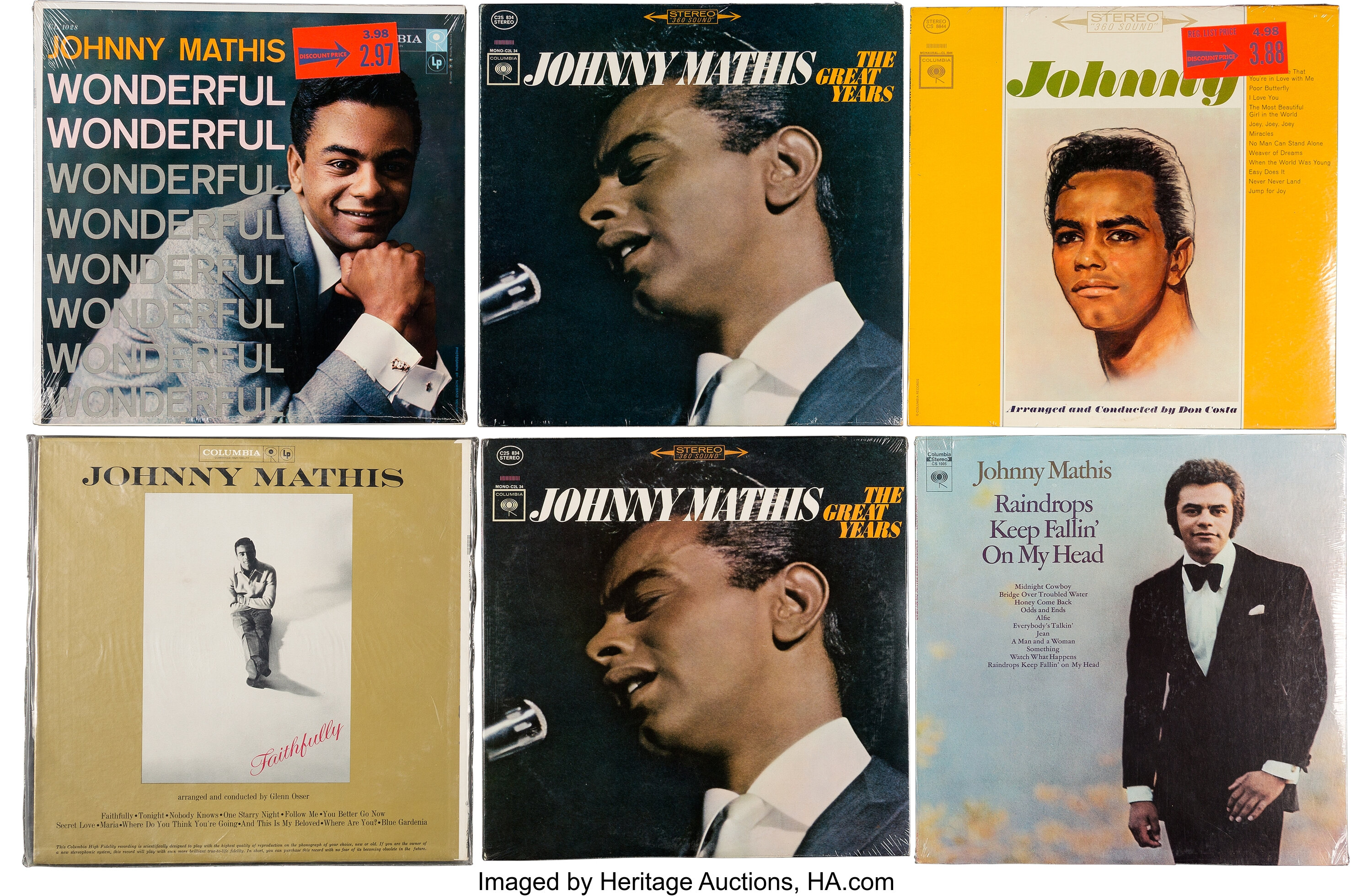 Johnny Mathis Group of 6 LPs. . ... (Total: 6 Items) Music | Lot #90054 ...