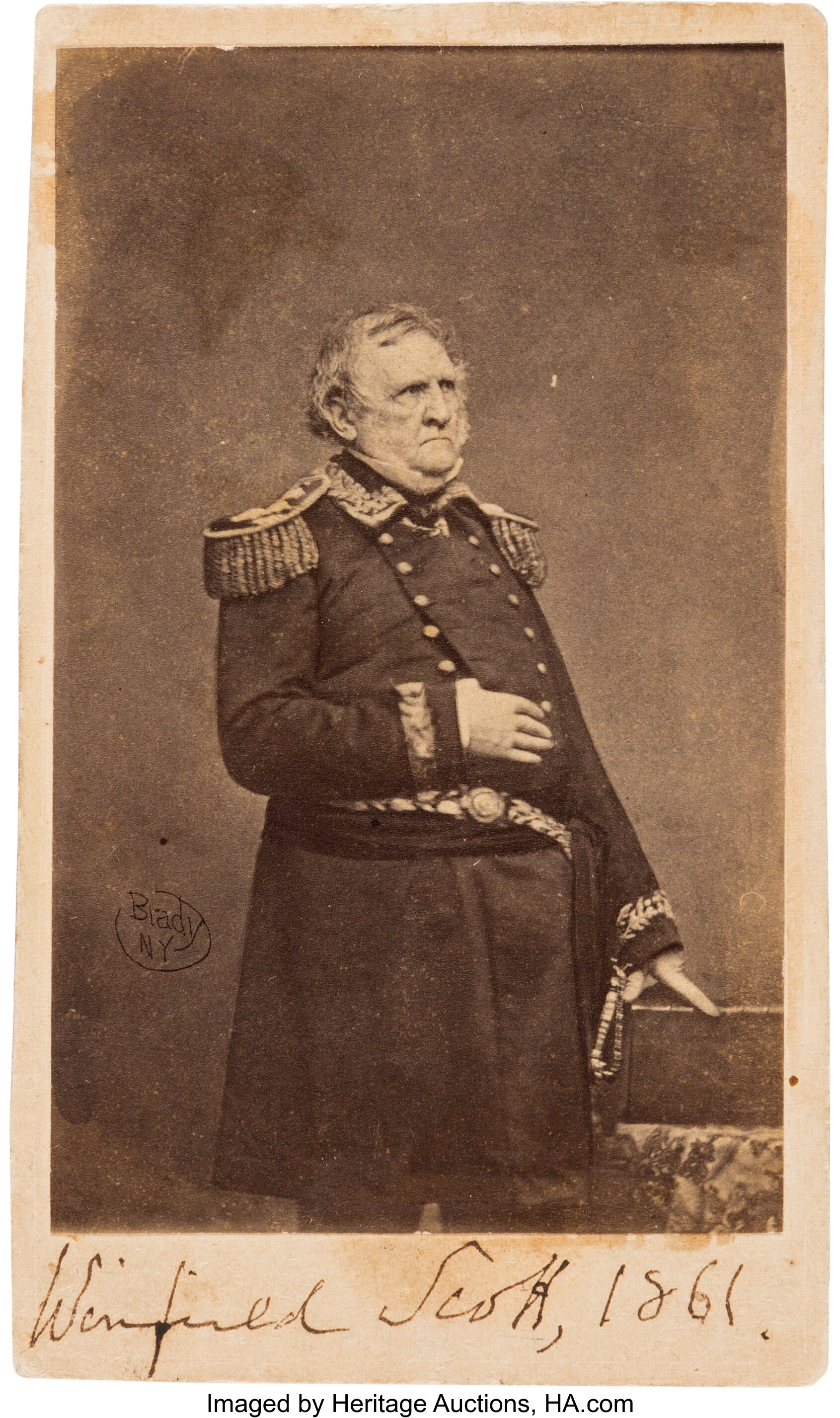 Winfield Scott Signed Twice Carte de Visite.... Photography CDVs | Lot ...