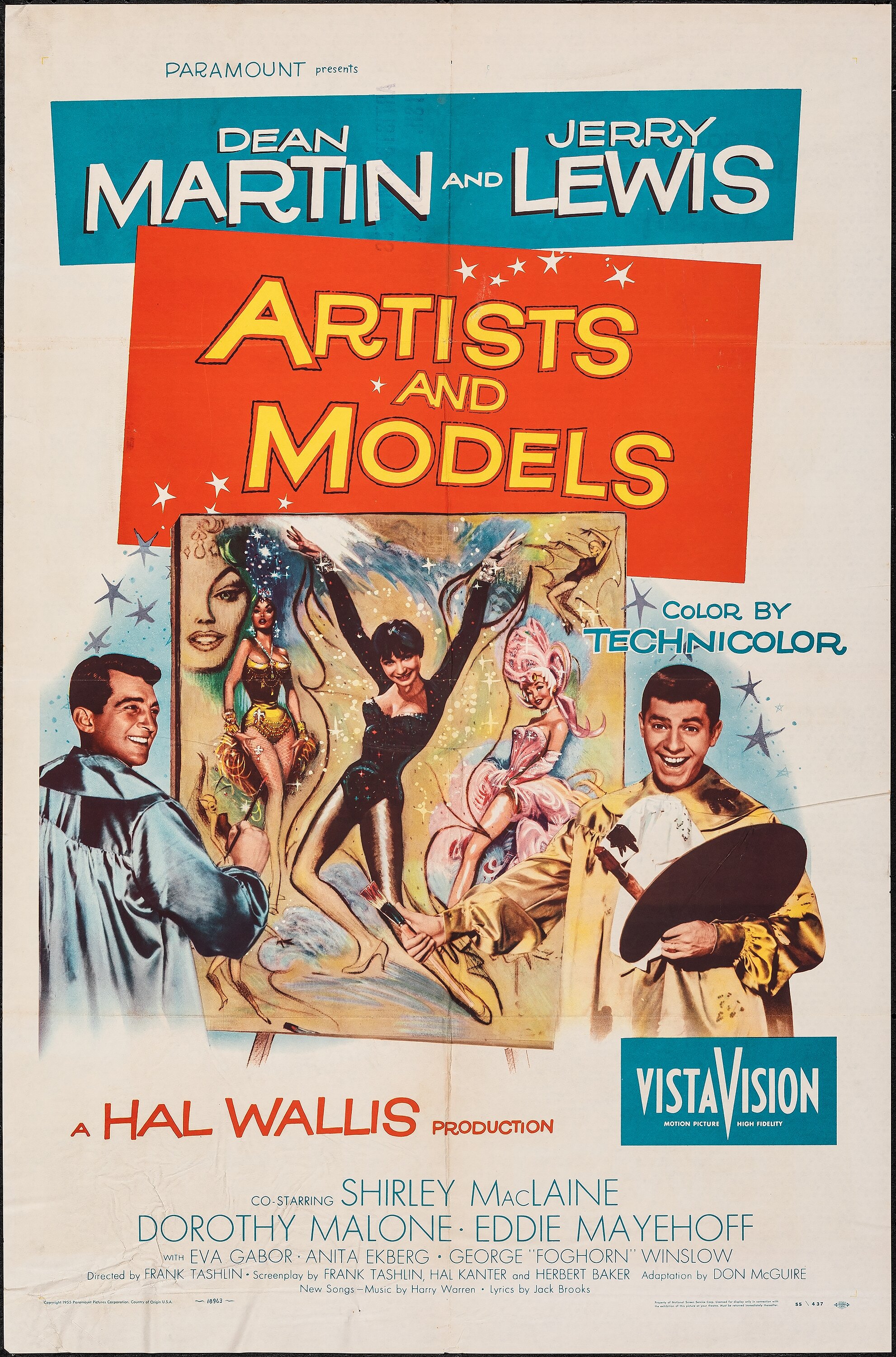 Artists and Models (Paramount, 1955). Folded, Fine/Very Fine. One | Lot ...