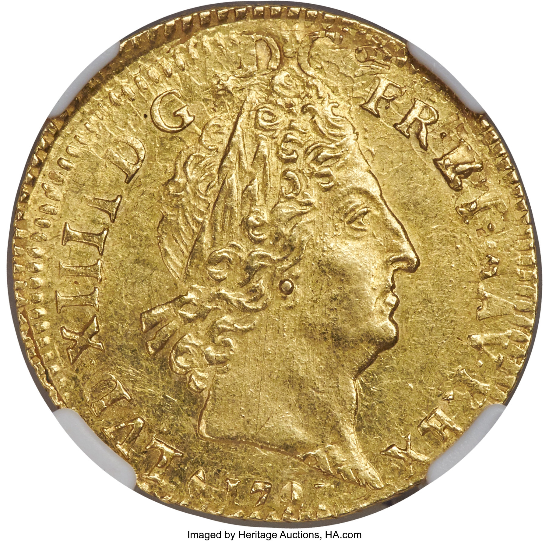 France: Louis XIV gold Louis d'Or 1701-& MS63 NGC,... France | Lot ...