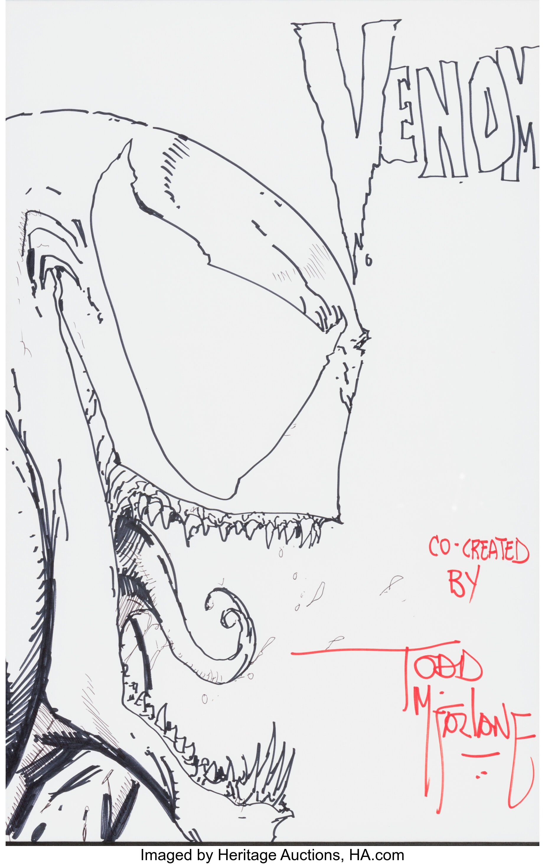 Todd McFarlane - Venom Sketch Original Art (c. 2000s).... Original ...