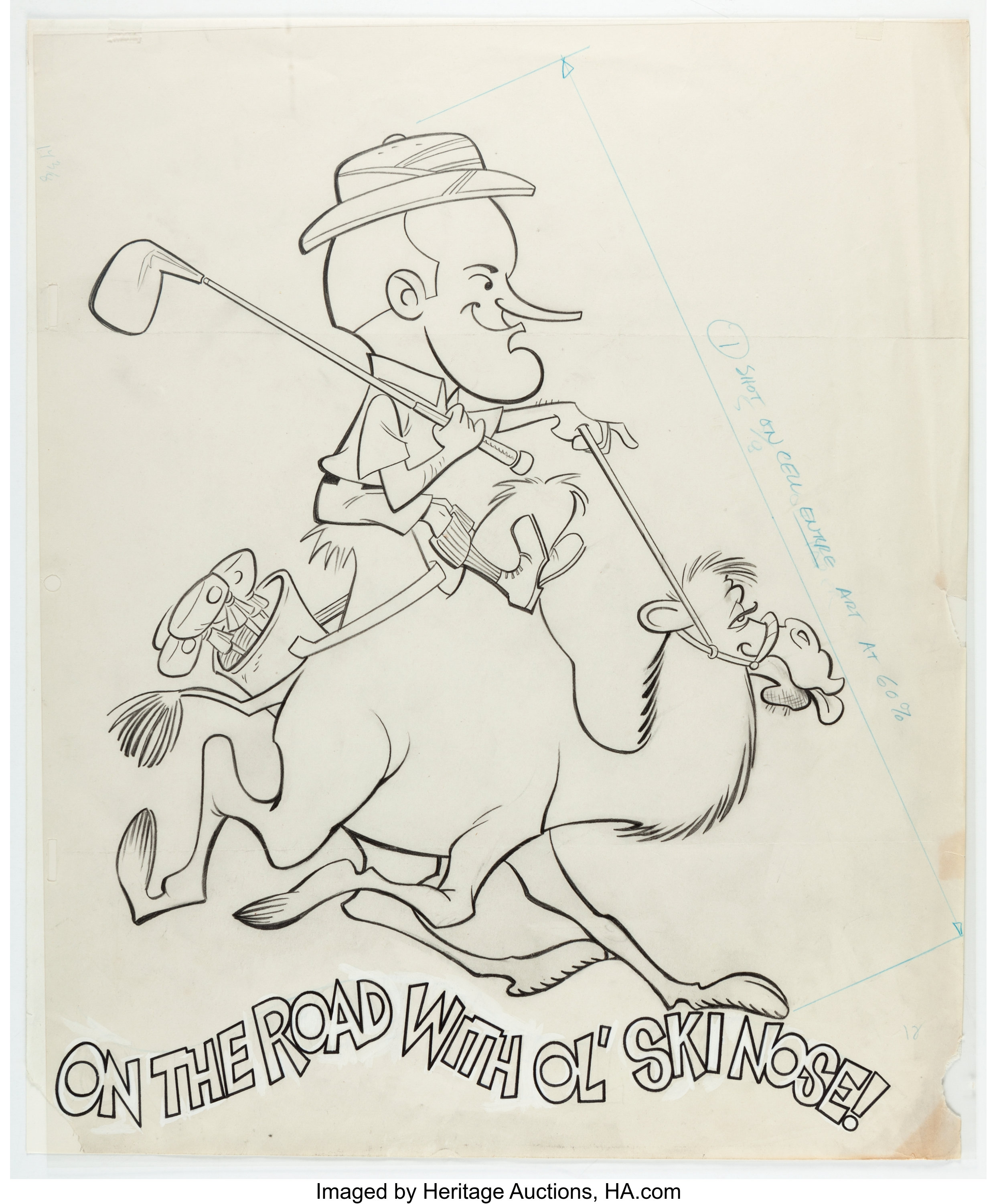 Bob Hope Comical Illustration (Hanna-Barbera, 1976).... (Total: 2 | Lot ...