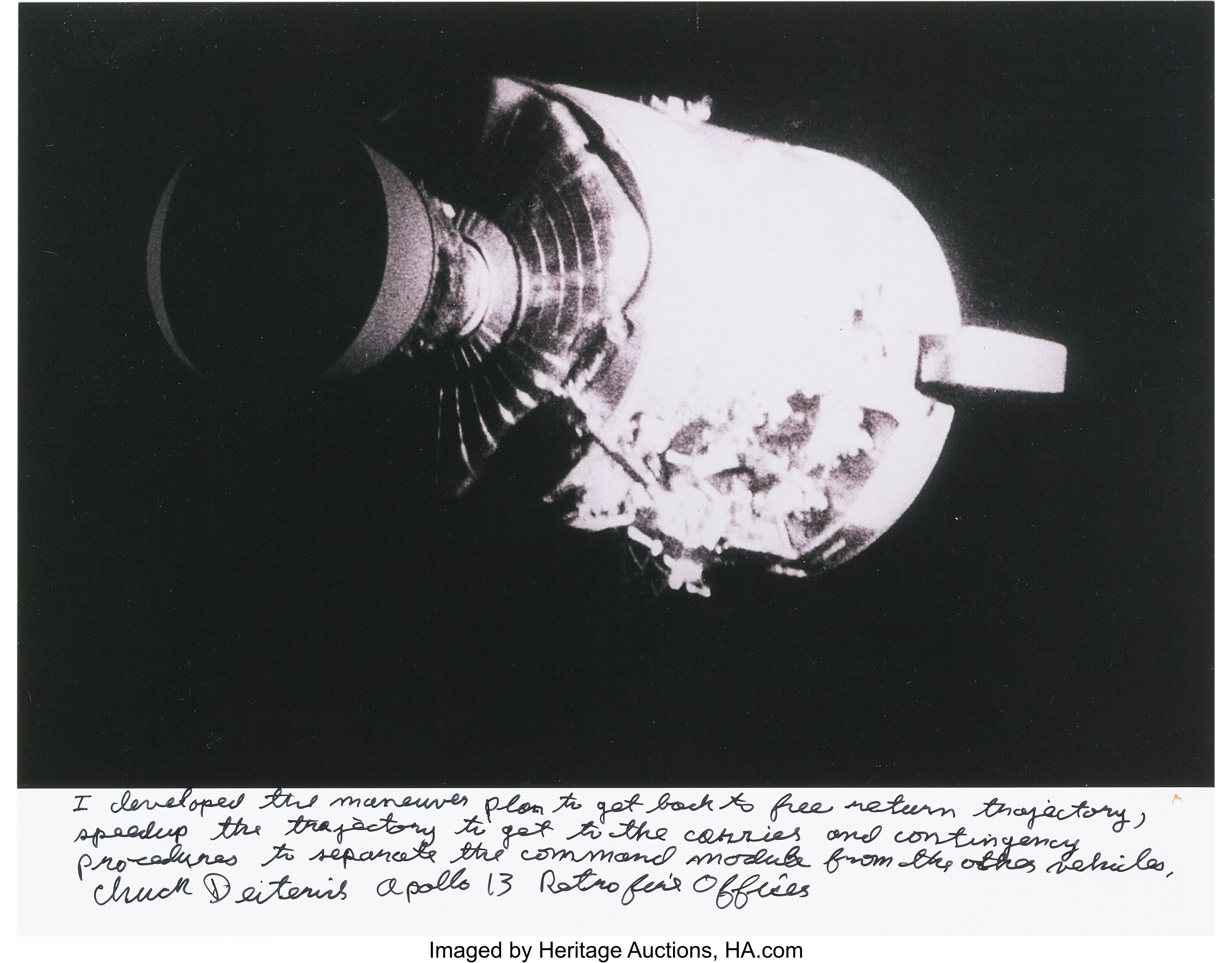 Apollo 13 RETRO Flight Controller Chuck Deiterich Signed Damaged SM ...
