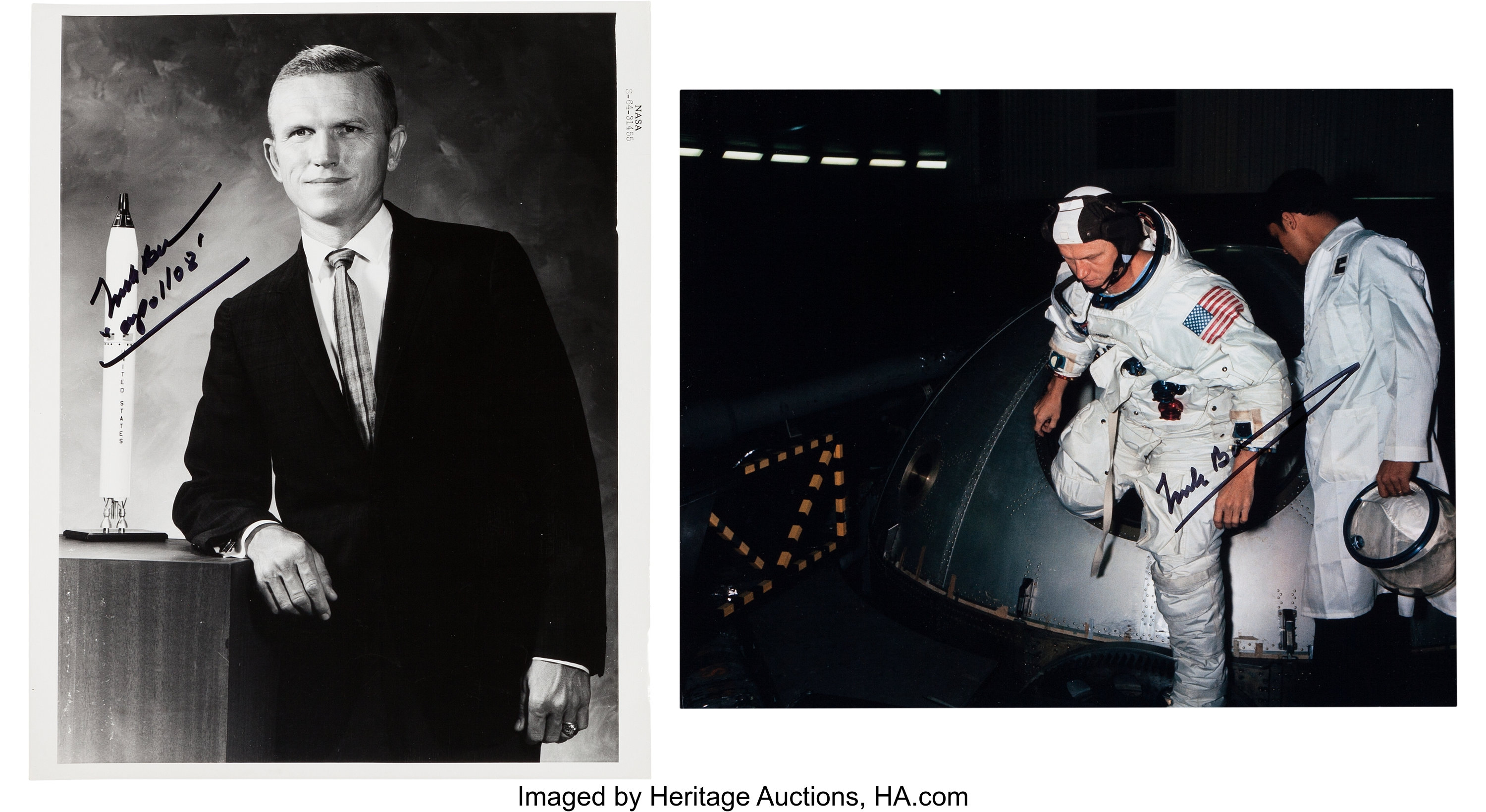 Frank Borman Signed Photos (Two). ... (Total: 2 Items) Space | Lot ...