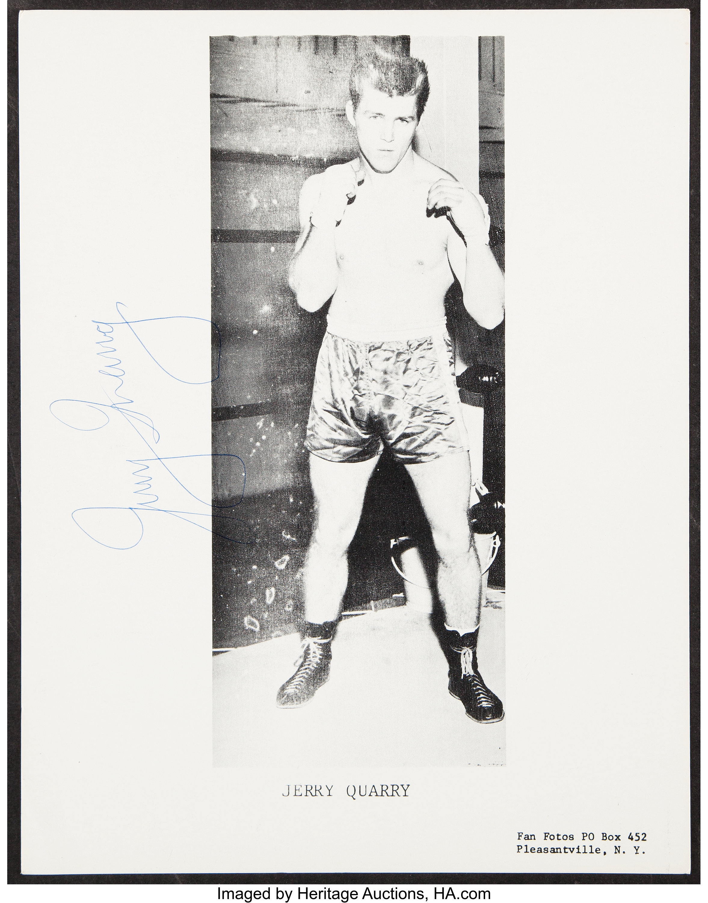 Jerry Quarry Signed Photograph. ... Boxing Collectibles Memorabilia ...
