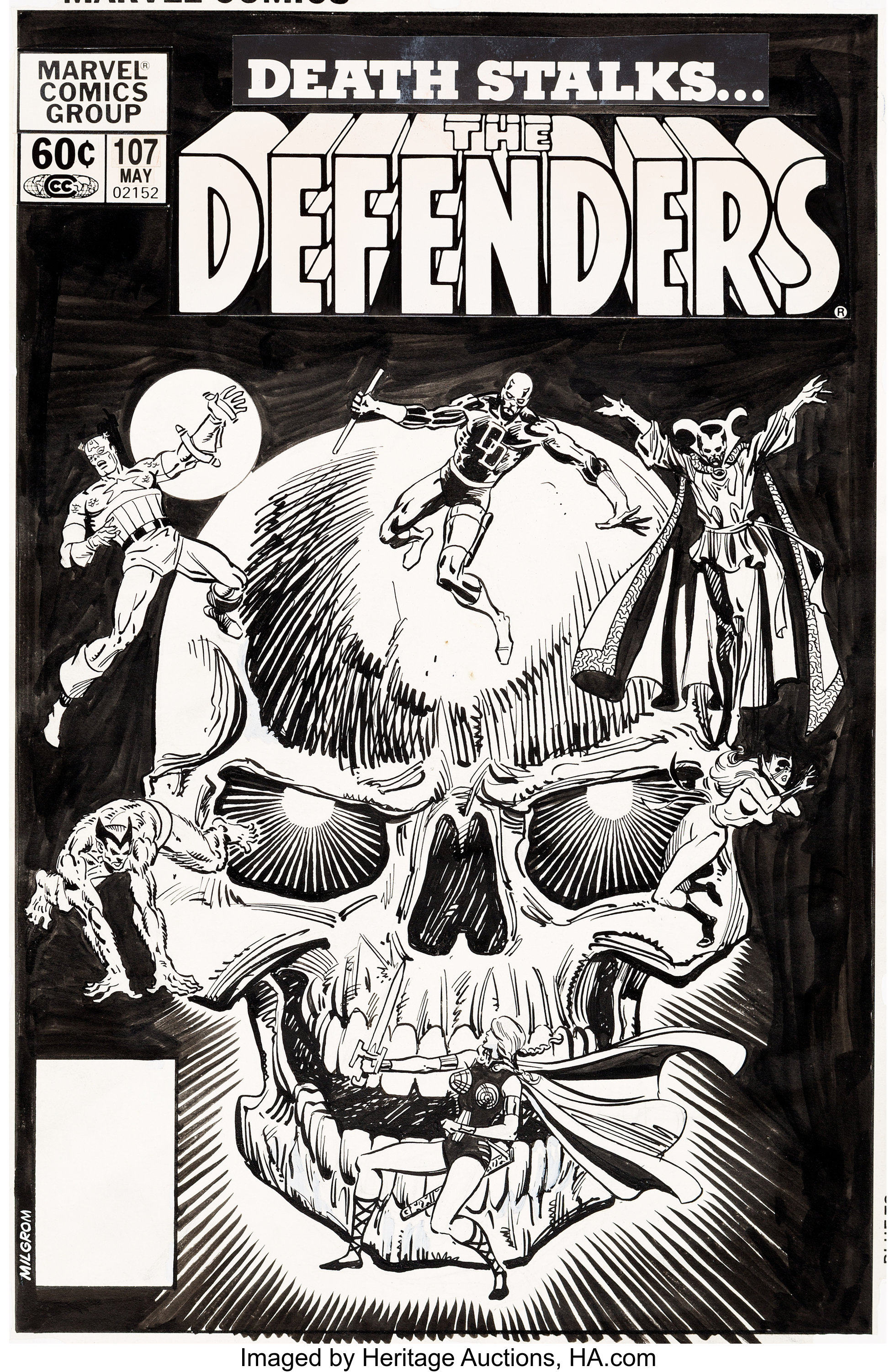 Al Milgrom Defenders #107 Cover Original Art (Marvel, 1982).... | Lot ...