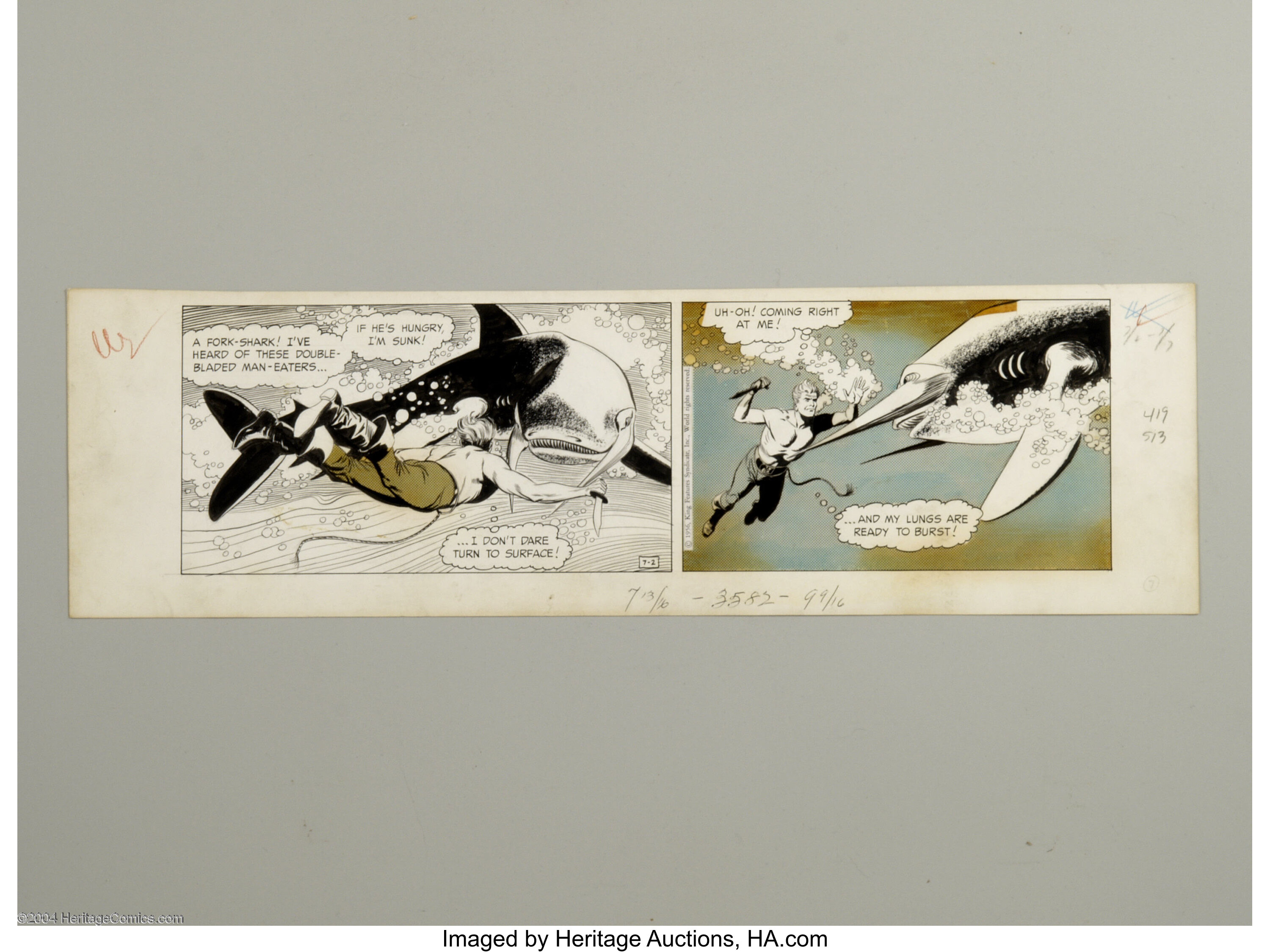 Dan Barry - Flash Gordon Daily Comic Strip Original Art, dated | Lot ...