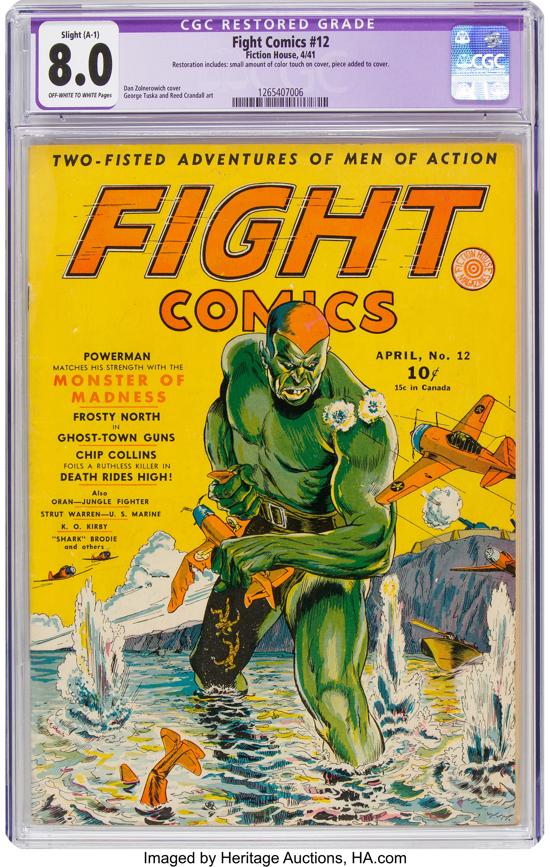 Fight Comics #12 (Fiction House, 1941) CGC Apparent VF 8.0 Slight | Lot ...