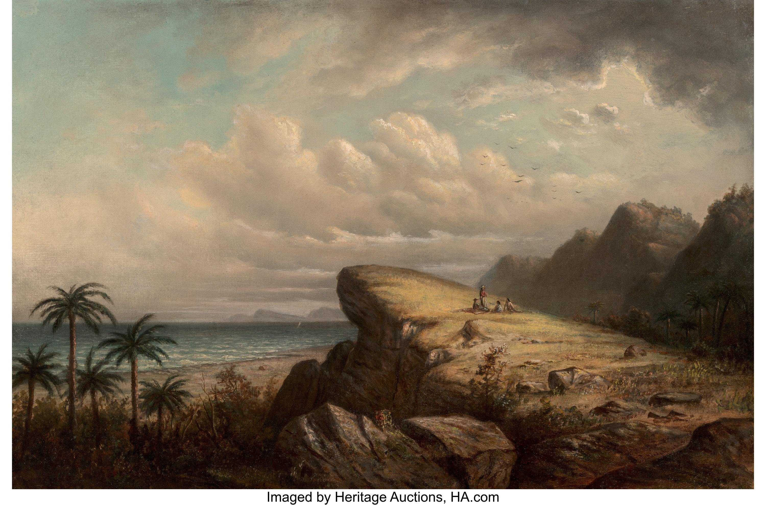Attributed to Harold Rudolph (American, b. 1850). Meeting on the | Lot ...