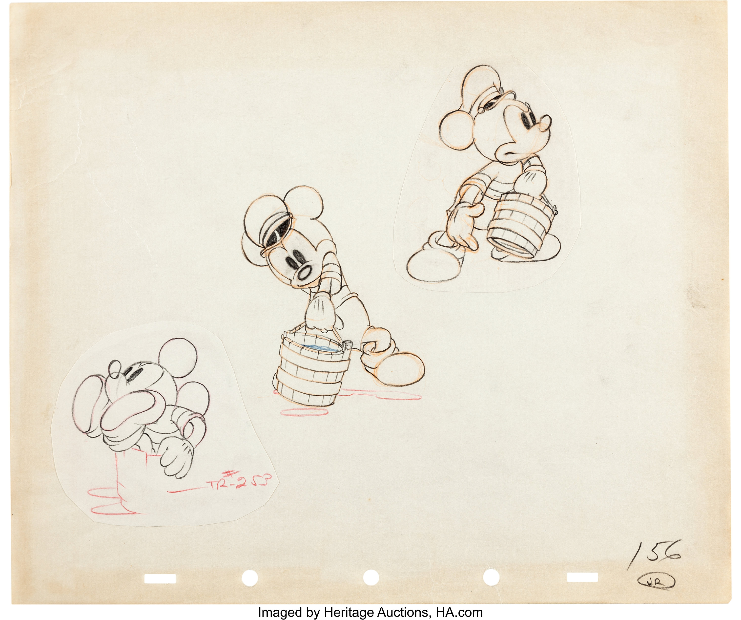 Mickey Mouse and Friends Model Sheet Original Art Group of 3 (Walt ...