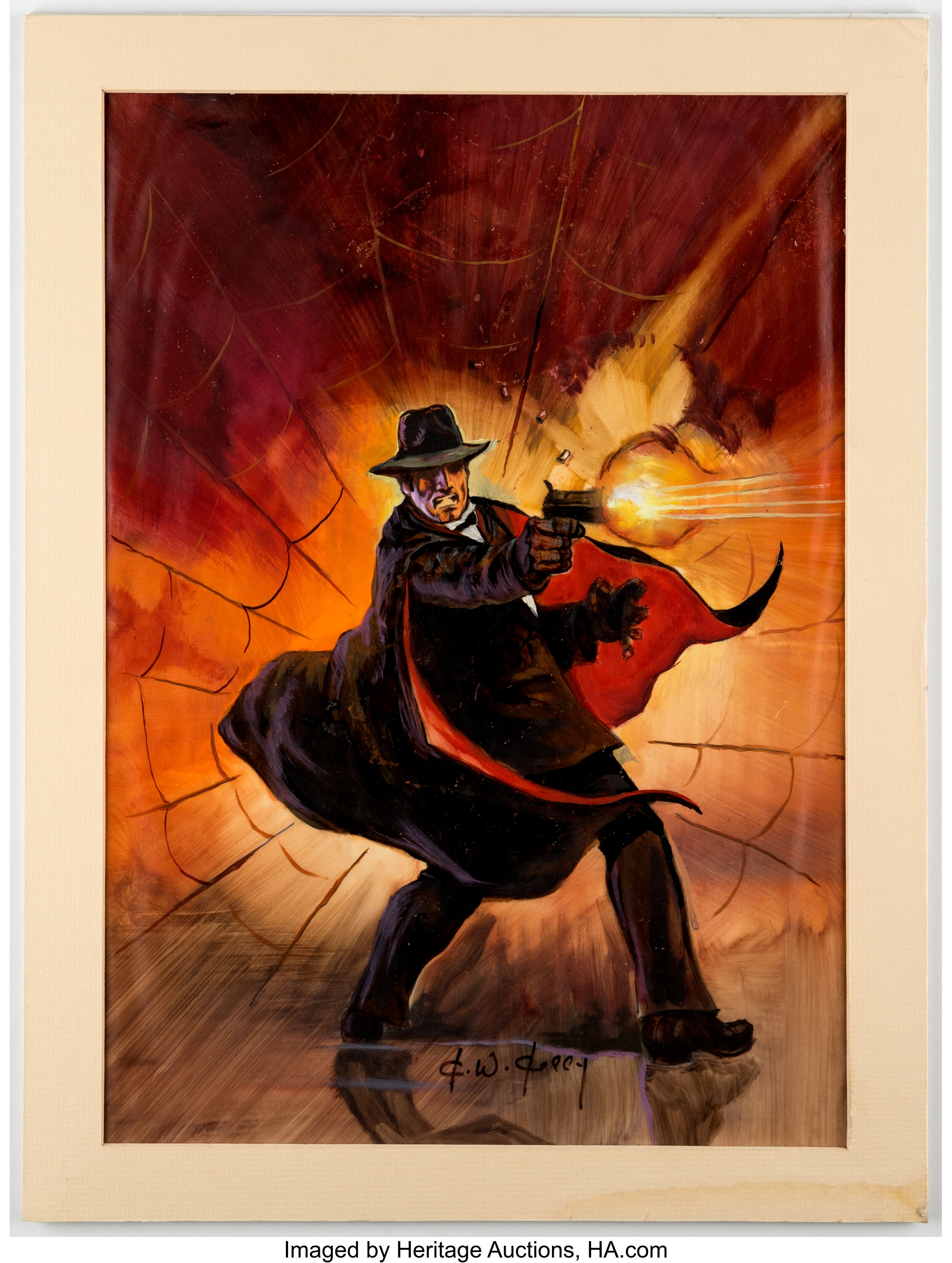 Ken Kelly The Spider #1: Satan's Death Blast Preliminary Cover | Lot ...