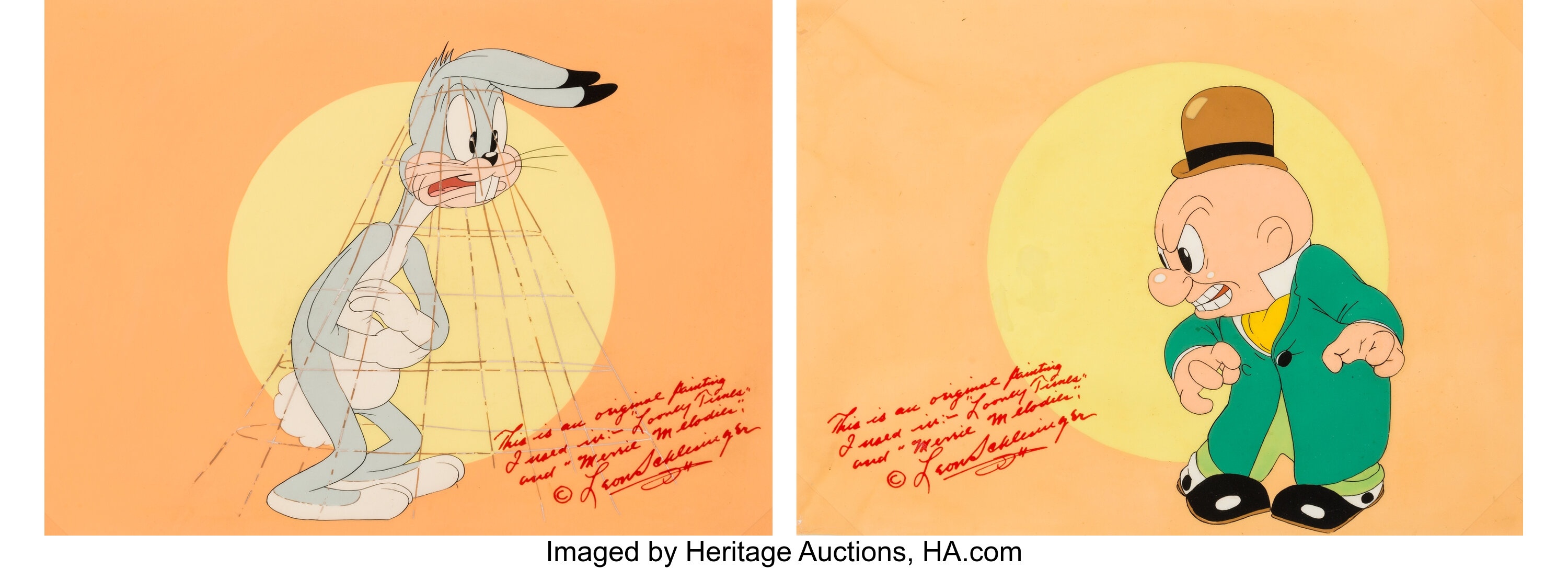 Elmer's Candid Camera Elmer Fudd and Happy Rabbit Production Cel | Lot ...