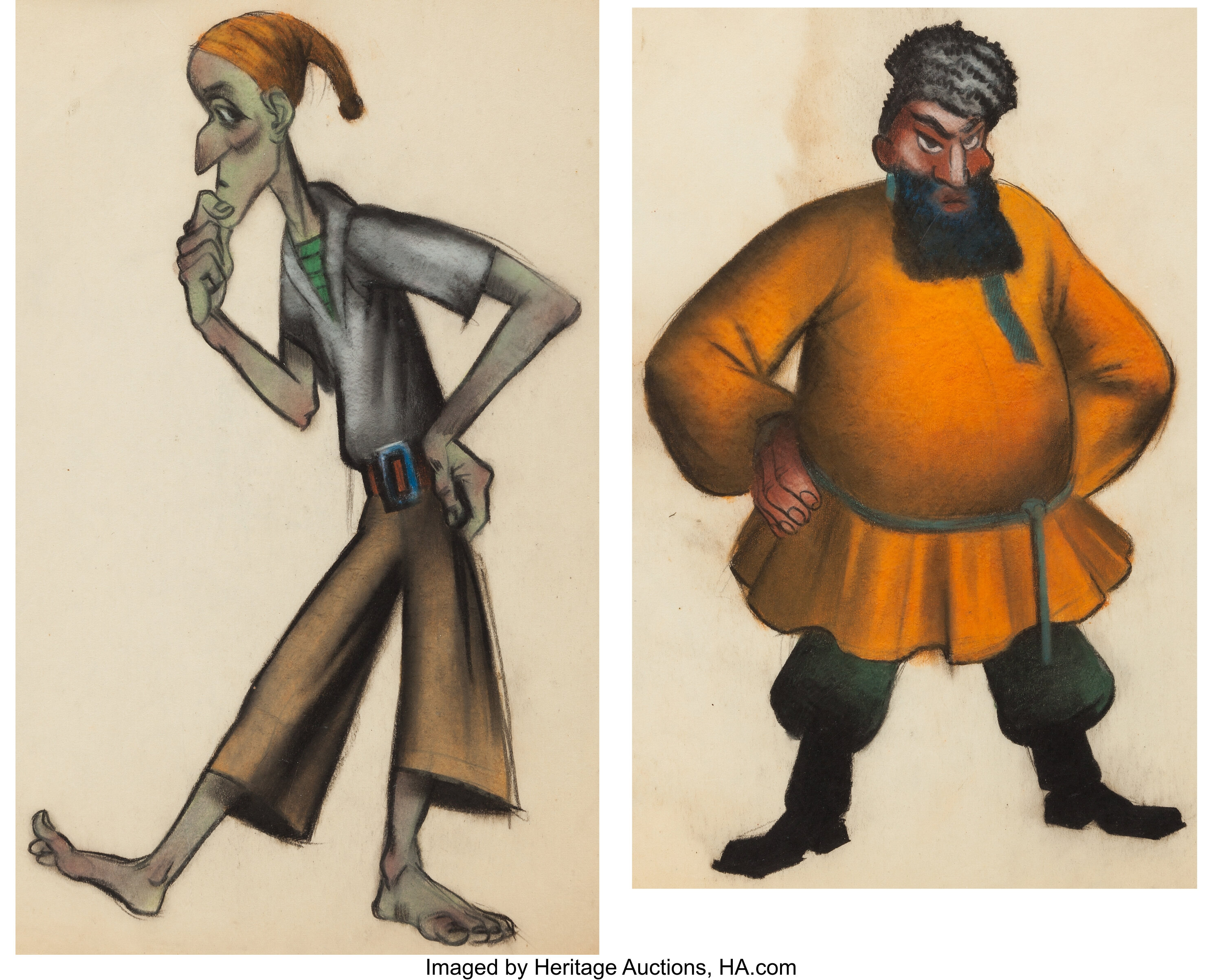 Peter Pan/Peter and the Wolf Character Design Concept Original Art ...